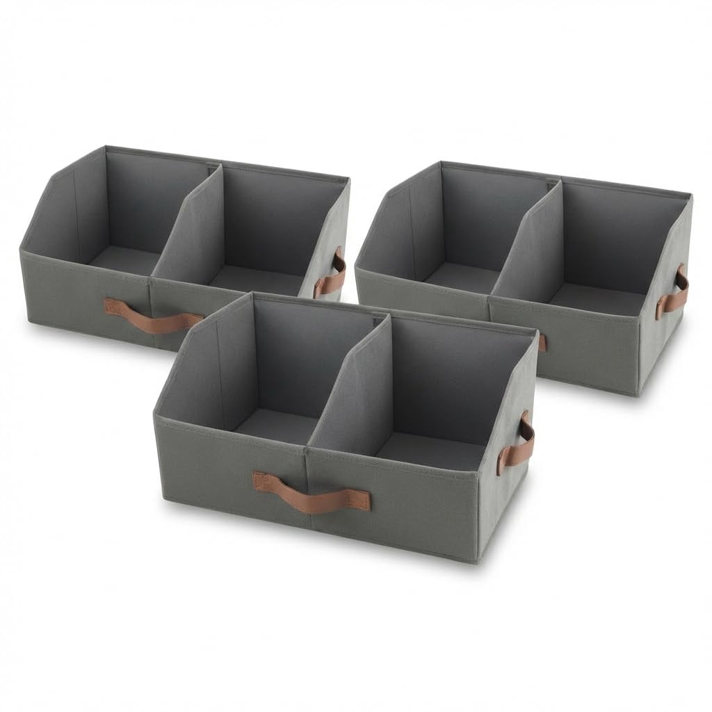 HOMELUX THEORY Trapezoid Storage Bin - UPGRADED Closet Organizers And ...