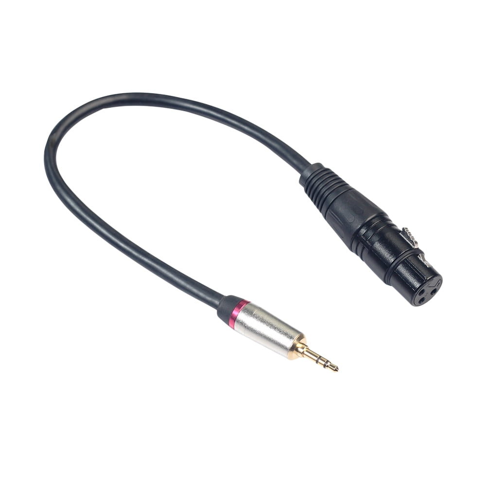 HOMEMAXS 0.3 Meter 3.5MM To XLR Sound Mobile Phone Microphone Connect ...