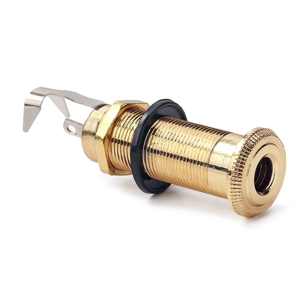 1/4 Inch 6.35mm Threaded Cylinder Bass Guitar Endpin Jack Pickup Output ...
