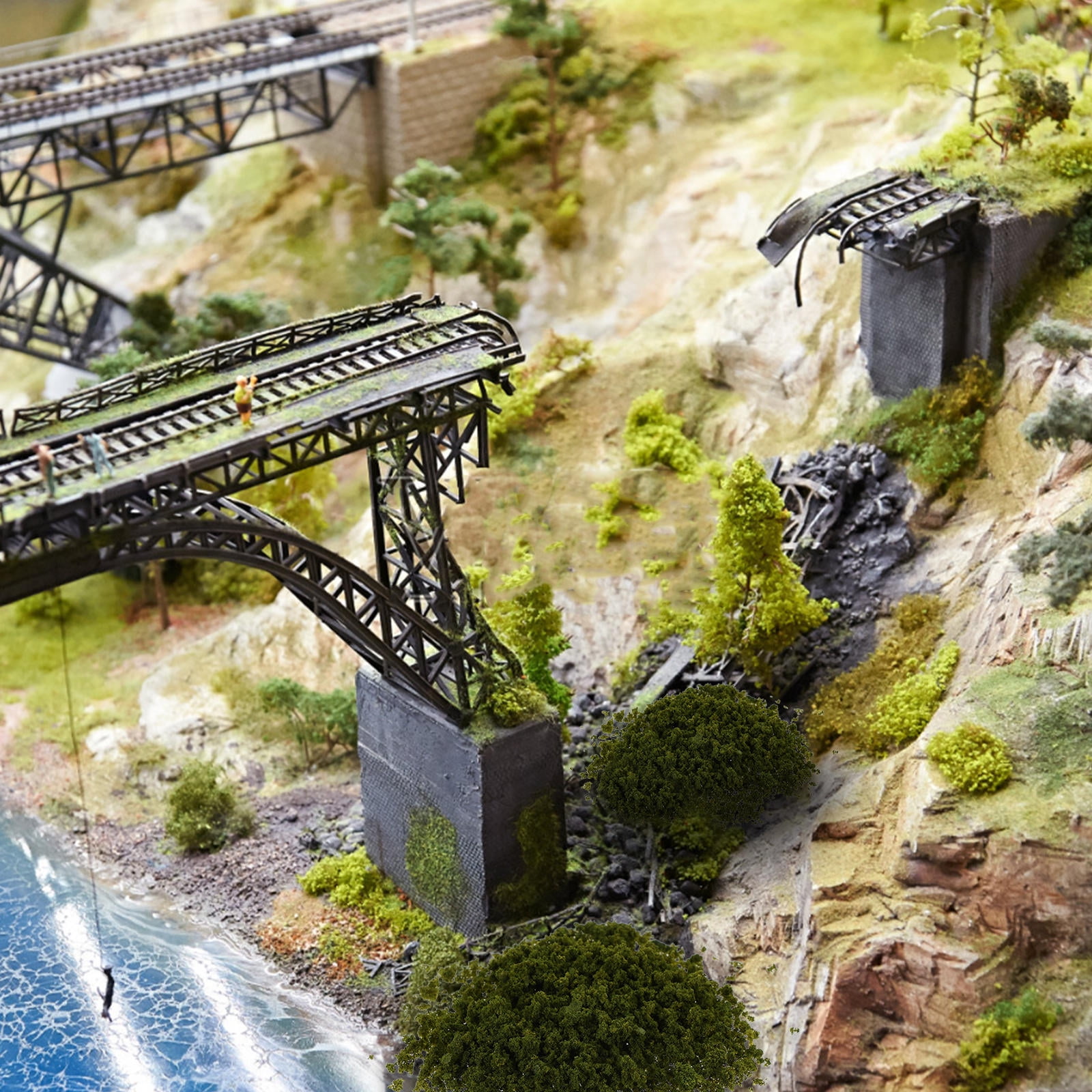 HOMEMAXS 1 Bottle Realistic Bushy Powder Coarse Particles for Train ...