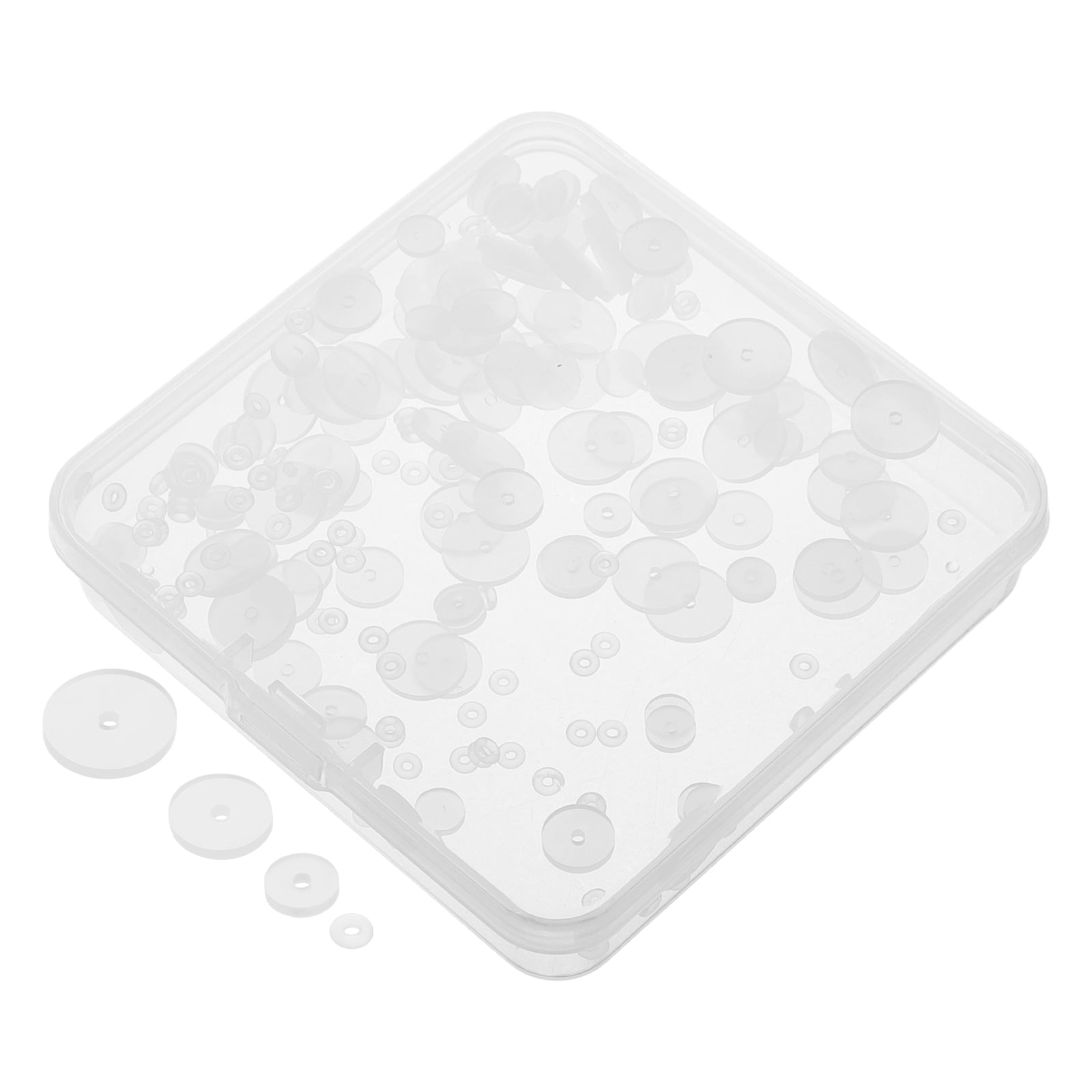 HOMEMAXS 1 Box Clear Silicone Earring Backs Earring Support Pads Disc ...