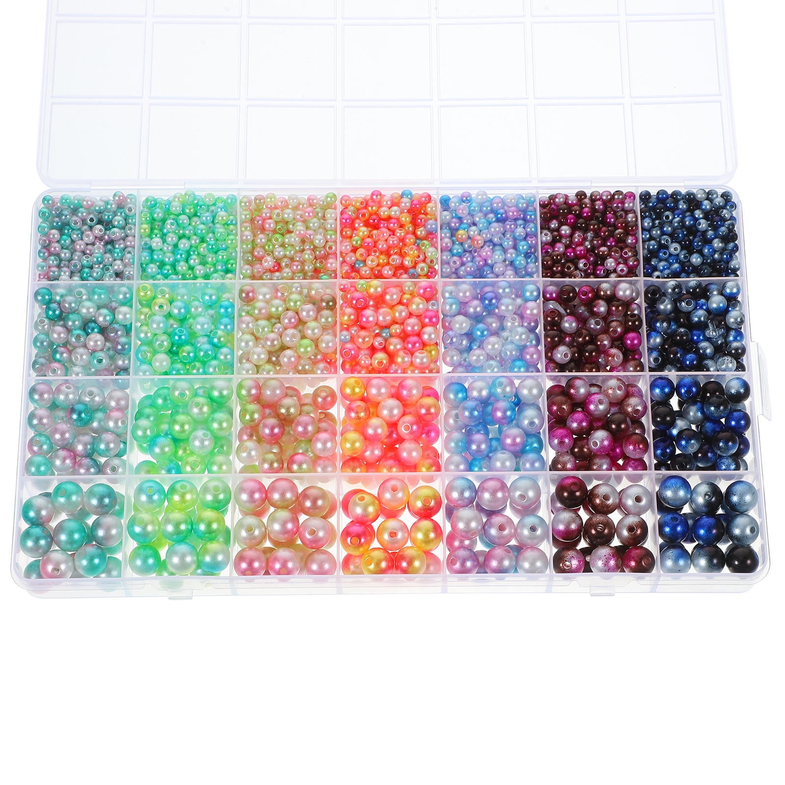 1 Box Diy Plastic Beads Loose Beads Bracelet Making Spacer Beads ...