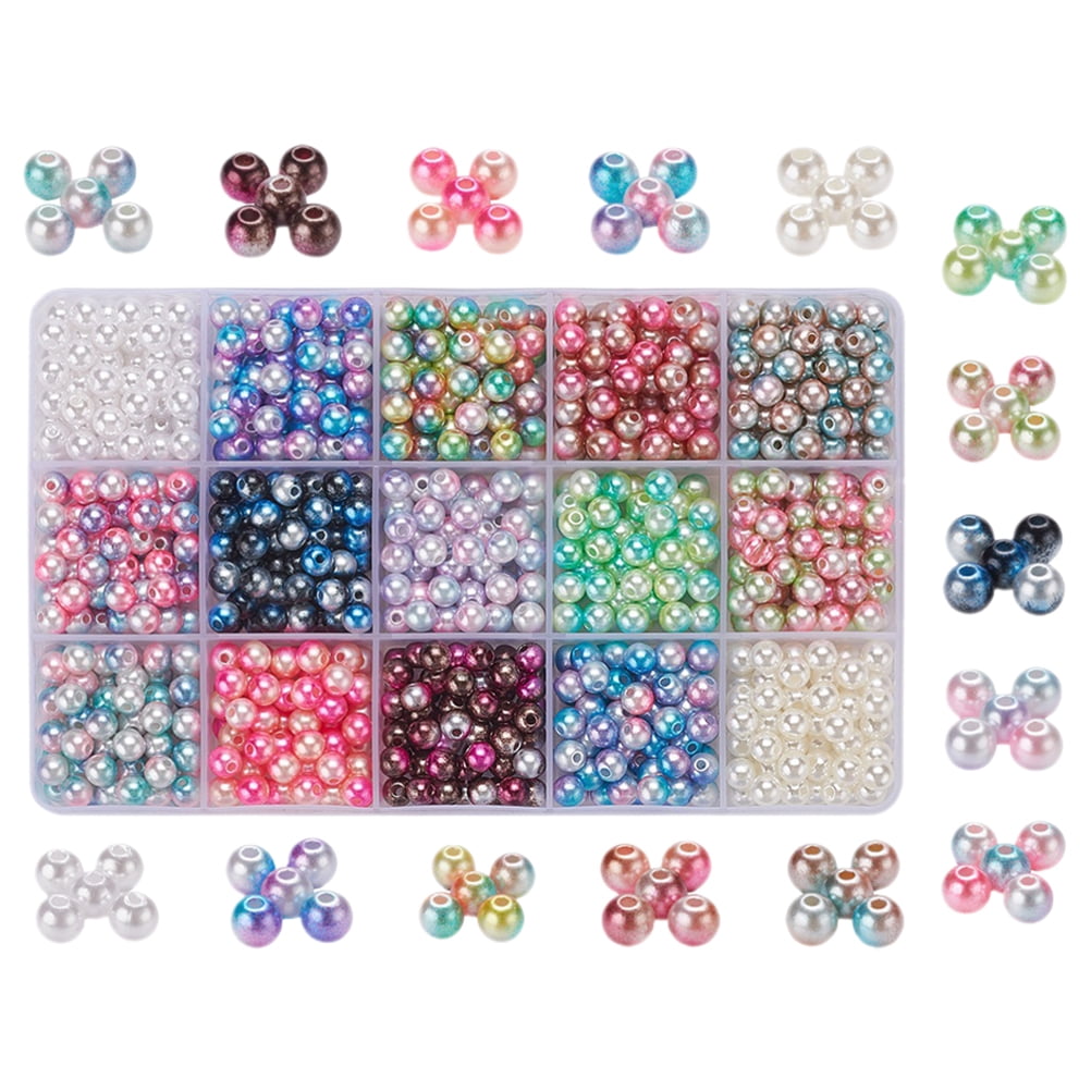 HOMEMAXS 1 Box of Plastic DIY Beads Spacer Beads for Jewelry Small ...