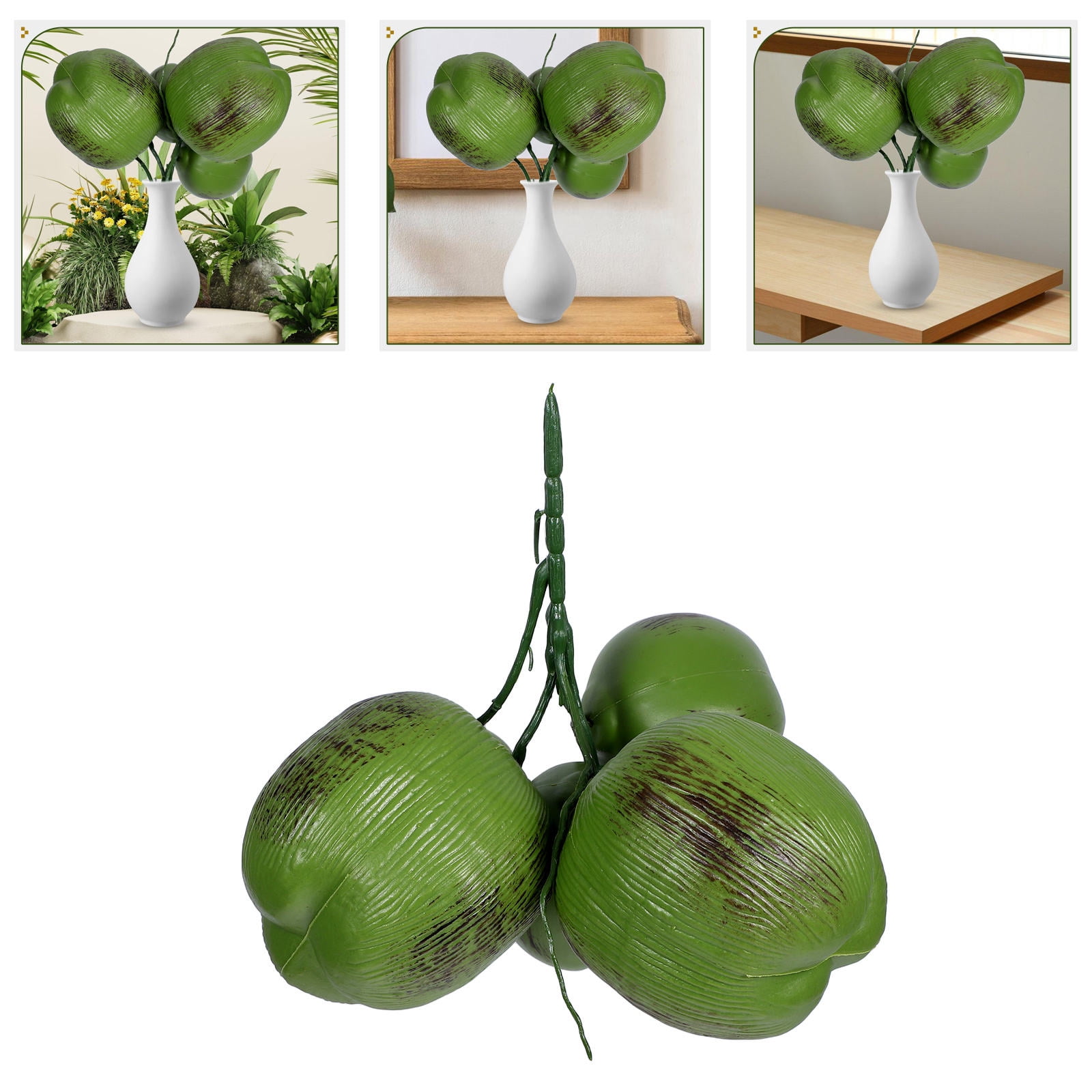 HOMEMAXS 1 Bunch Artificial Coconut Decoration for Hawaiian Luau Party ...