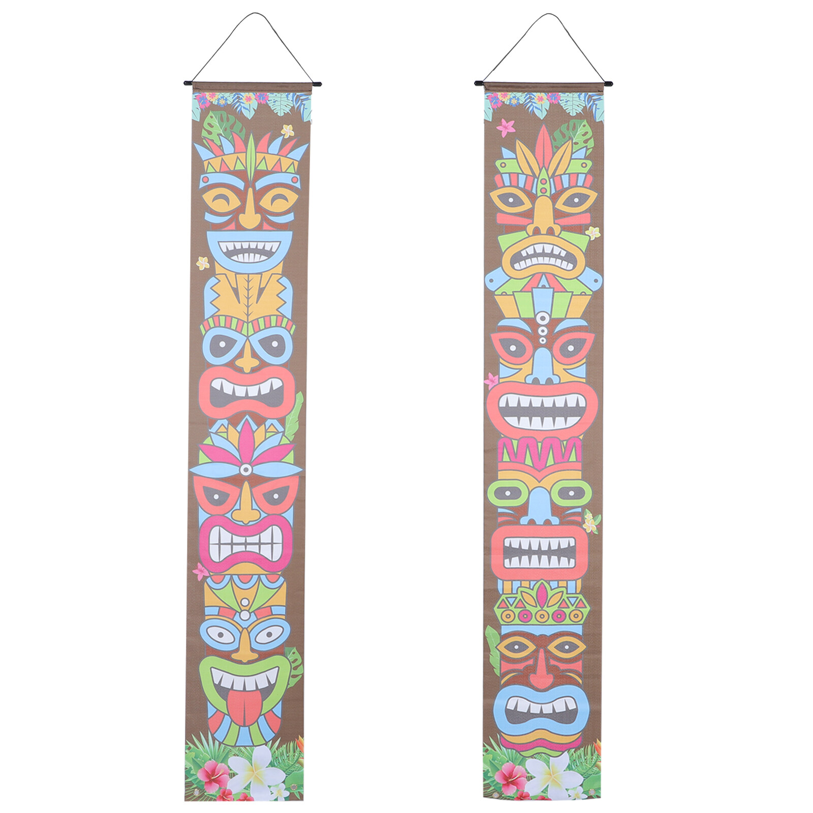 HOMEMAXS 1 Pair Luau Party Hanging Banner Hawaiian Decoration Banner ...