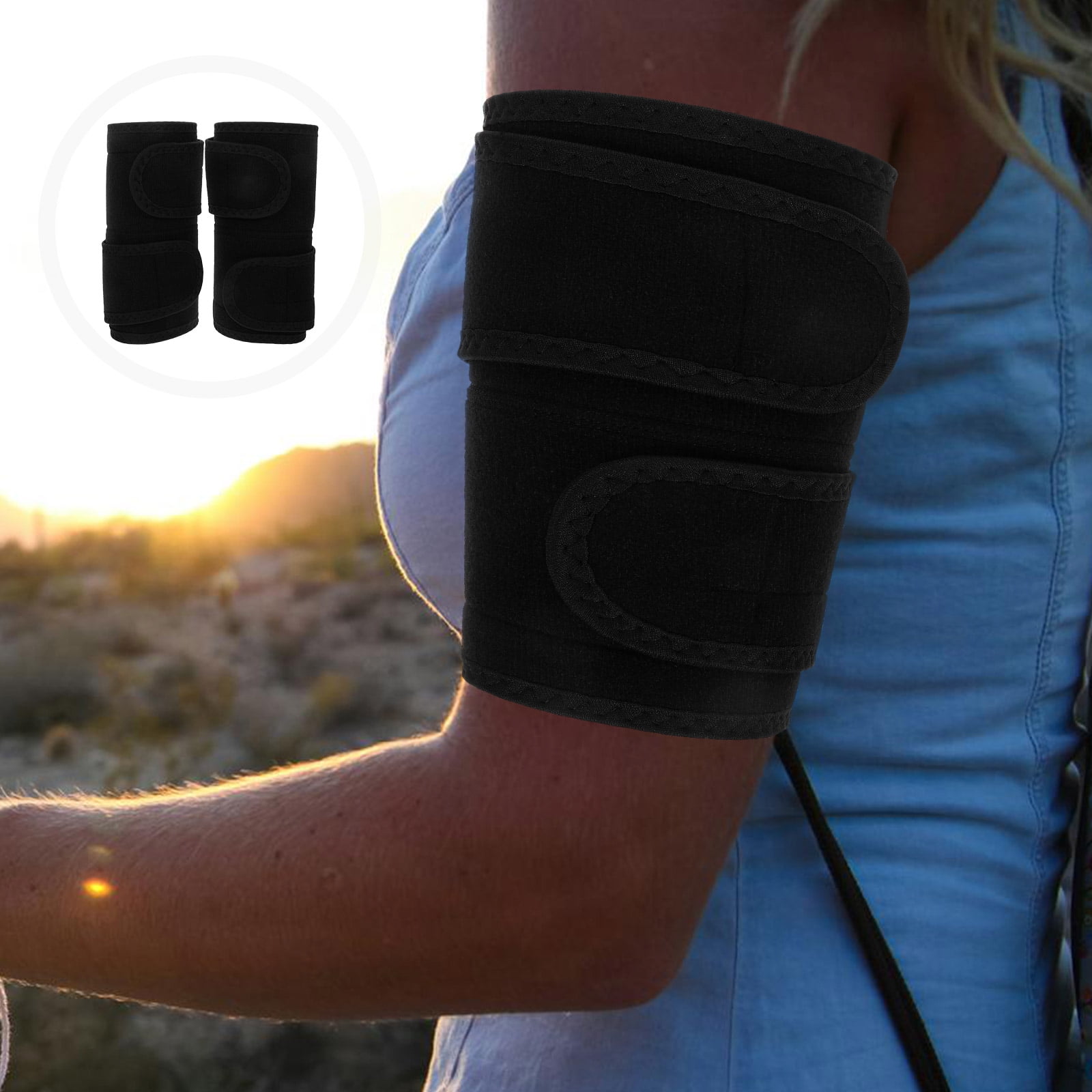 HOMEMAXS 1 Pair Sport Arm Bands Adjustable Arm Sleeve Sticky Arm Sleeve ...
