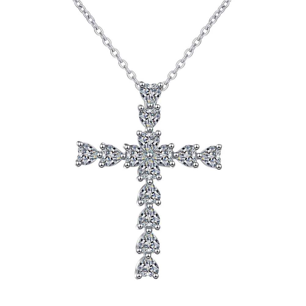 1 Pc Female Stylish Neck Pendant Zircon Cross Clavicle Chain Versatile ...