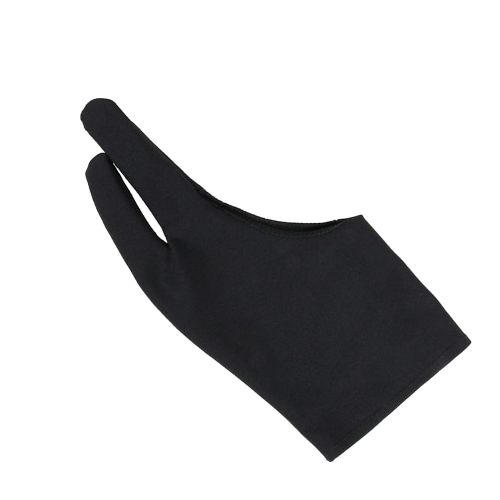 HOMEMAXS 1 Pc Two-Finger Glove Black Artist Glove for Graphics Drawing ...