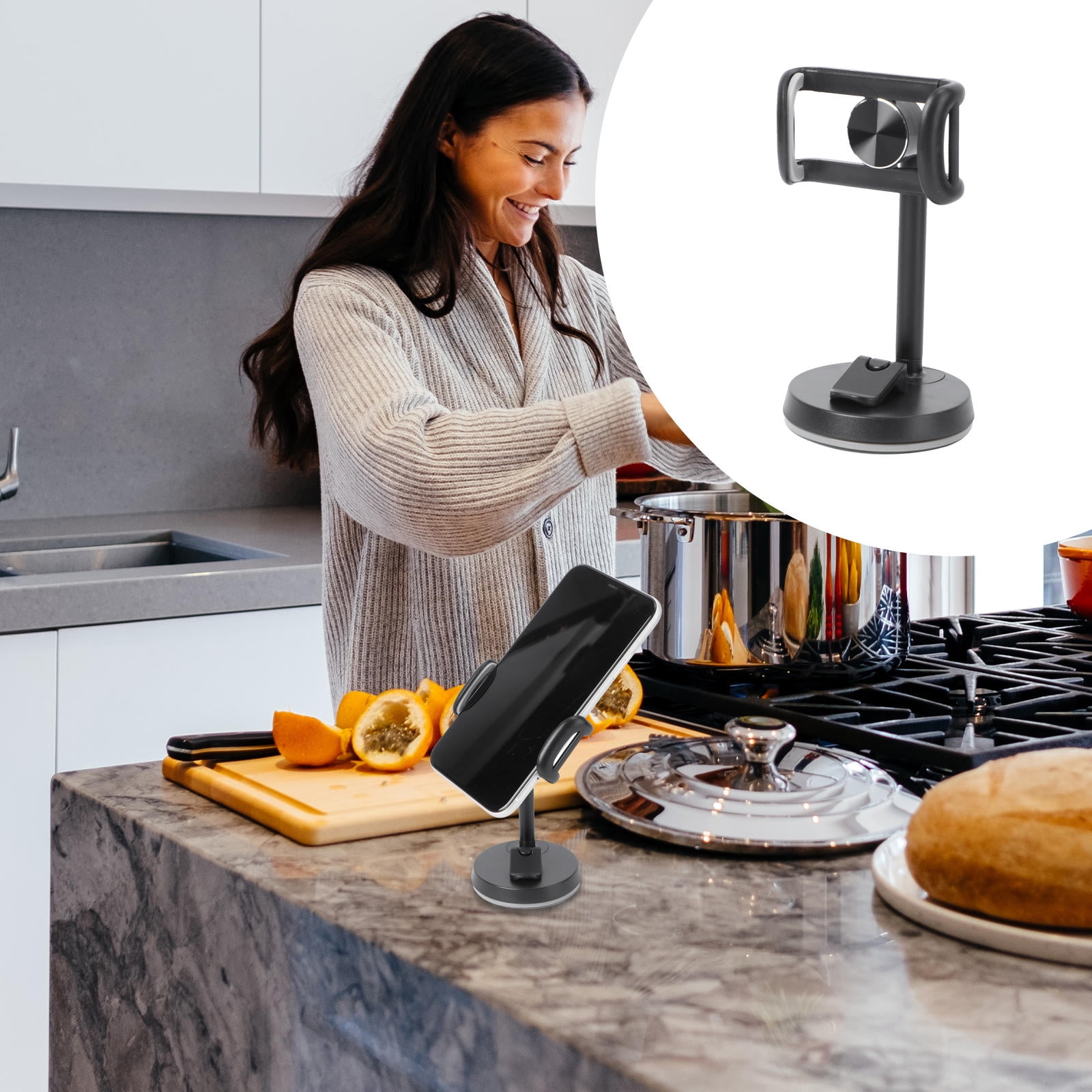 HOMEMAXS 1 Pc Versatile Aluminium Alloy Rotating Phone Stand with ...