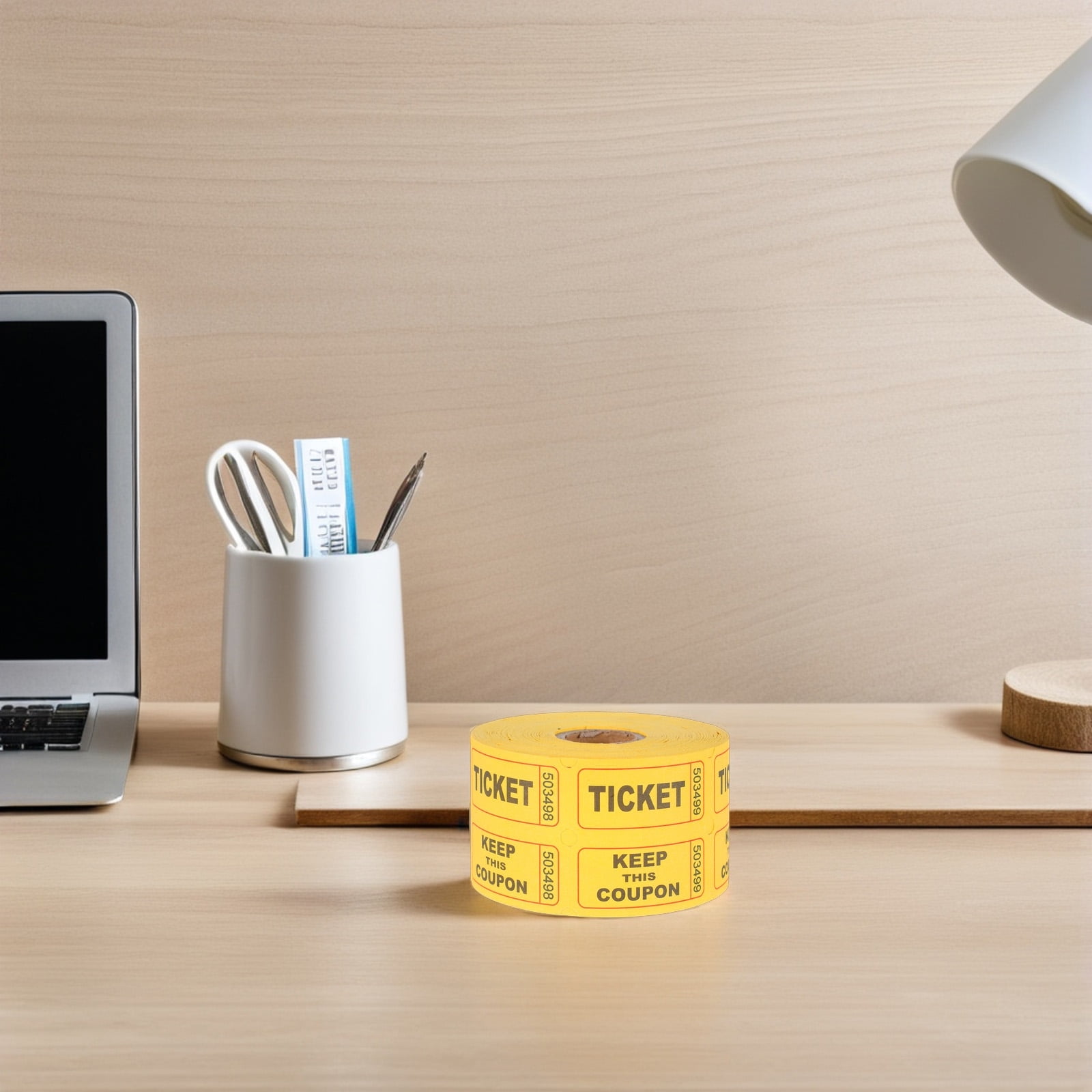 HOMEMAXS 1 Roll Double Roll Raffle Tickets Yellow Raffle Tickets for ...