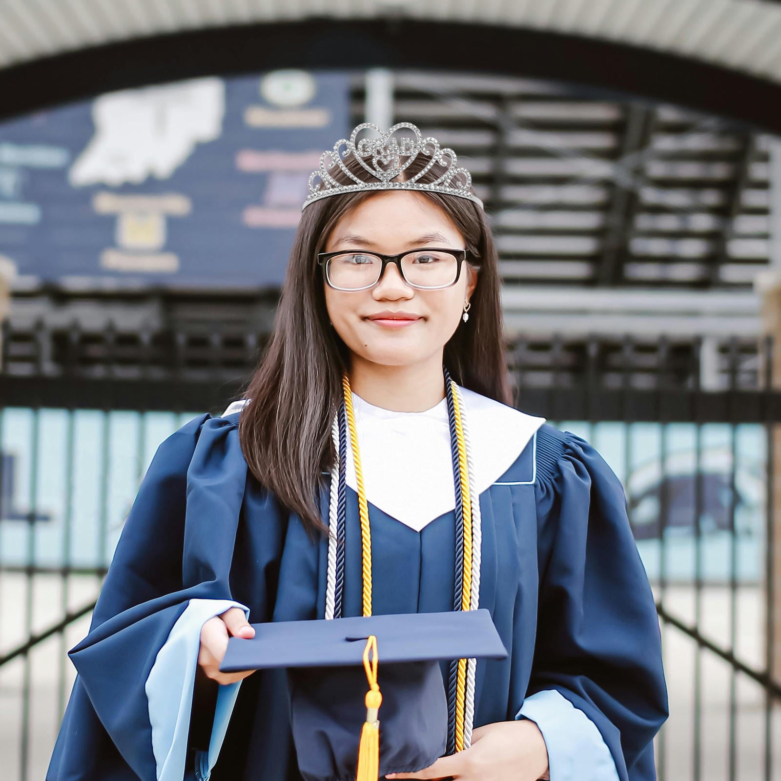 1 Set 2024 Graduation Sash Party Crown Headdress Graduation Banquet ...