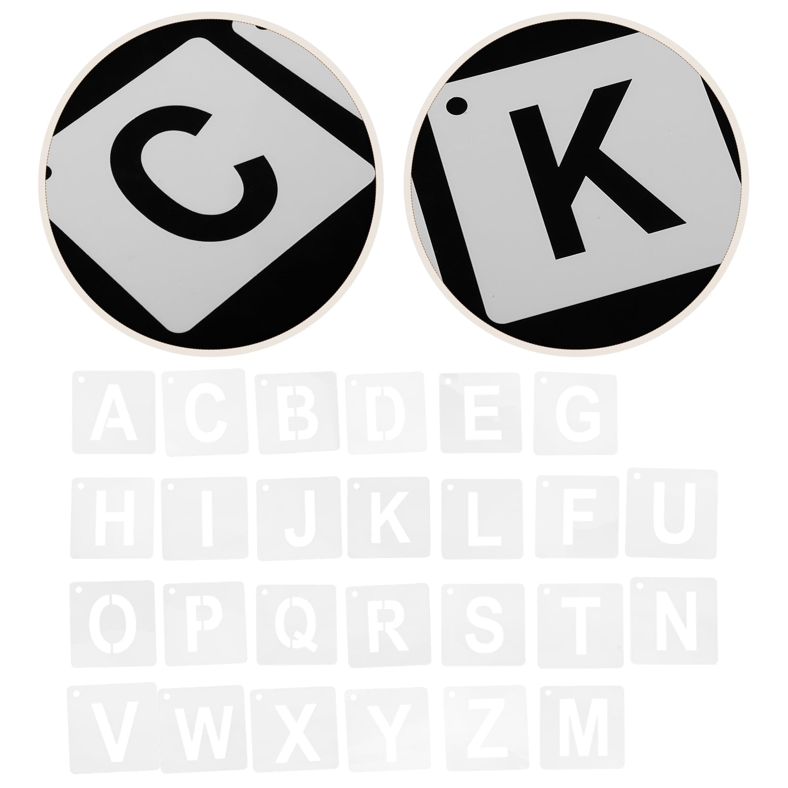 HOMEMAXS 1 Set Alphabet Stencils For Painting Small Reusable Plastic ...