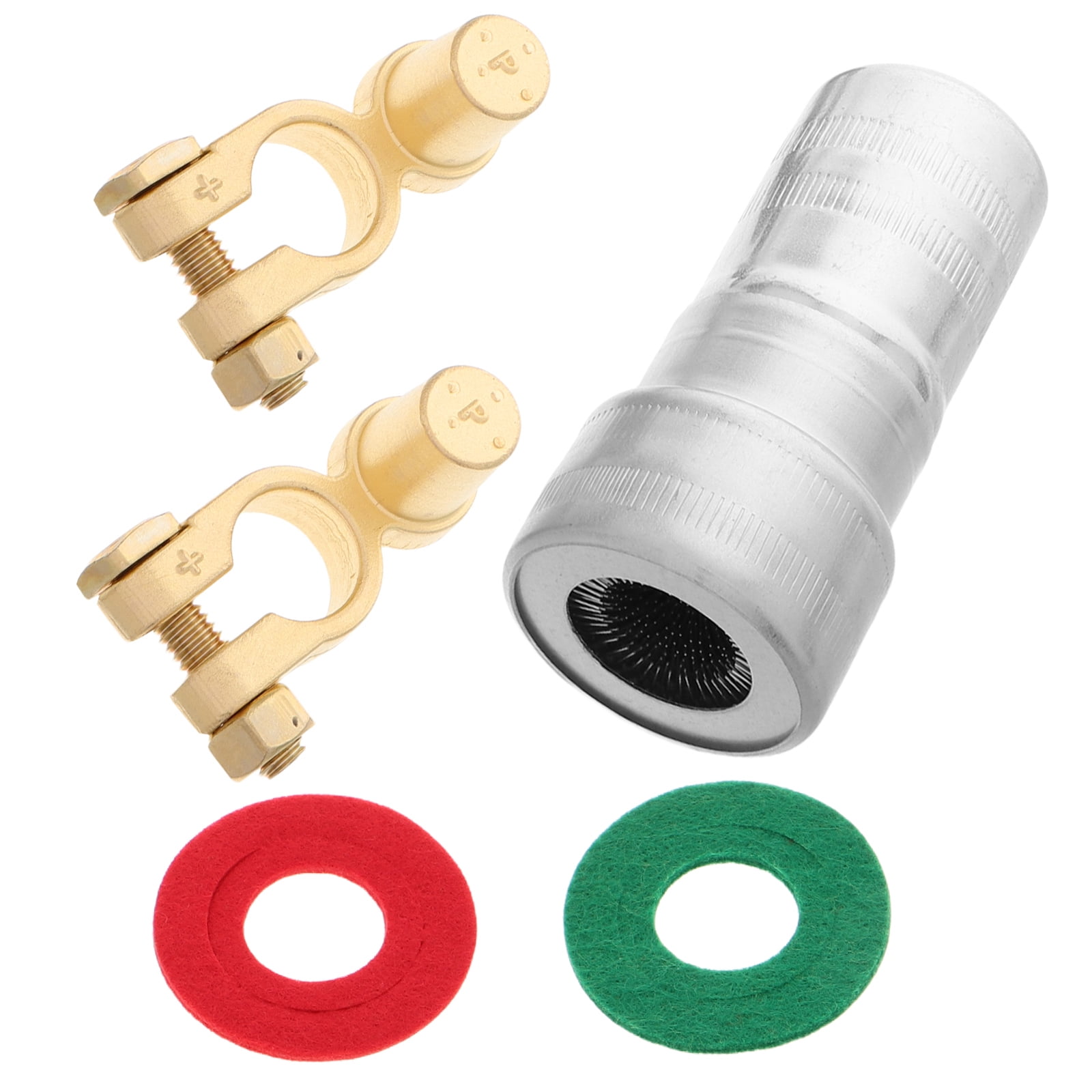 HOMEMAXS 1 Set Auto Battery Terminal Clamps Brass Battery Connectors ...