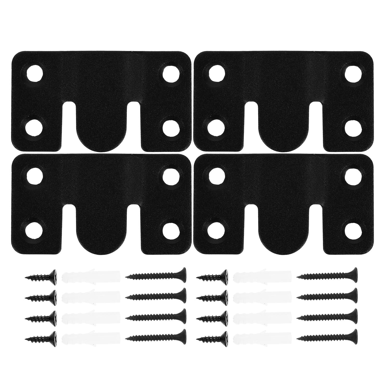 HOMEMAXS 1 Set Black Flush Mount Bracket Stainless Steel Interlock ...