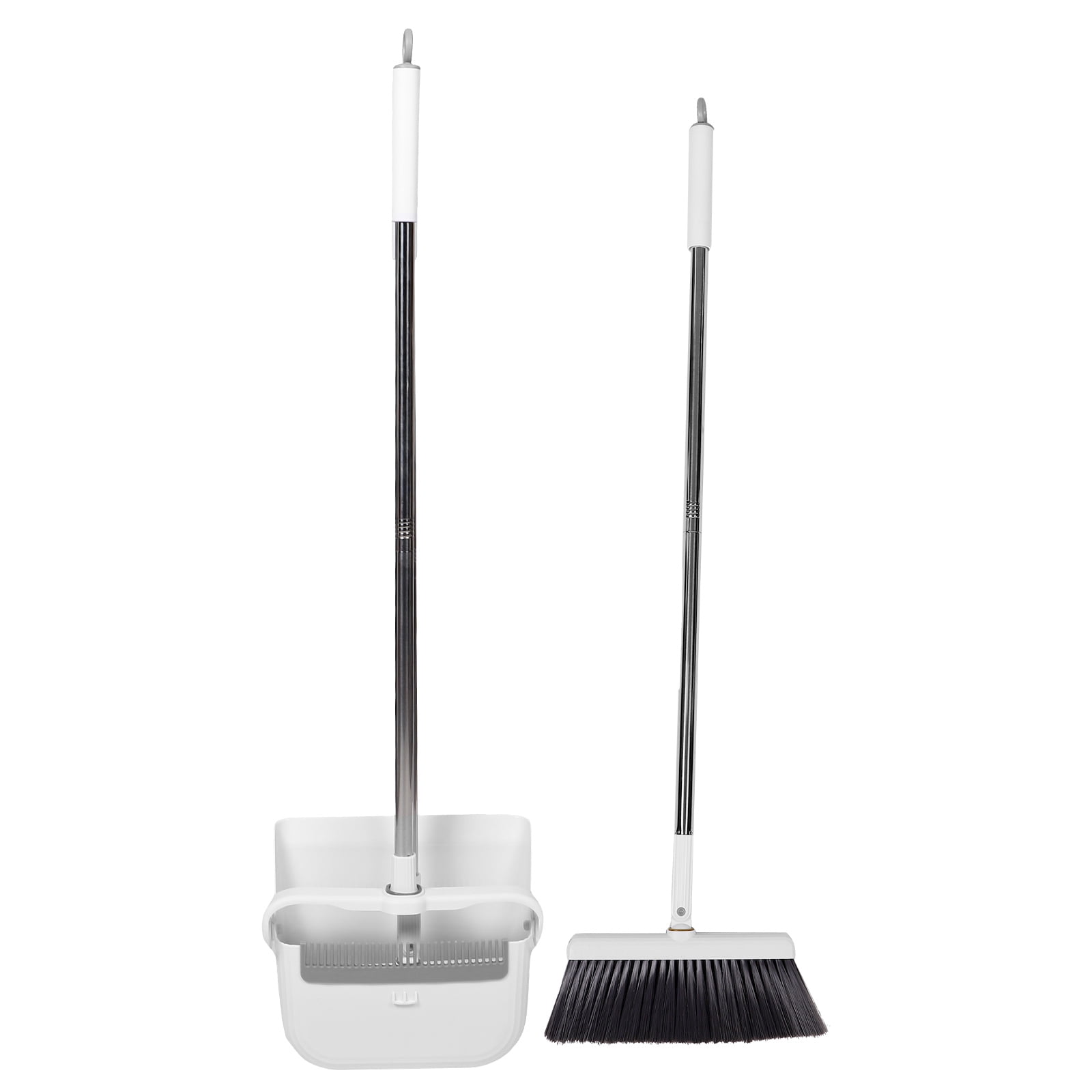 HOMEMAXS 1 Set Broom And Dustpan Set Upright Self-Cleaning Sweeping ...