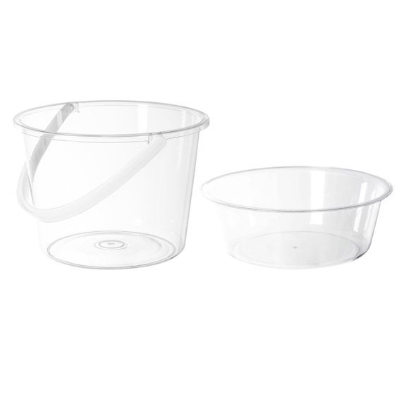 Minkissy 1 Set of Face Wash Bowl Basin Plastic Transparent Household ...