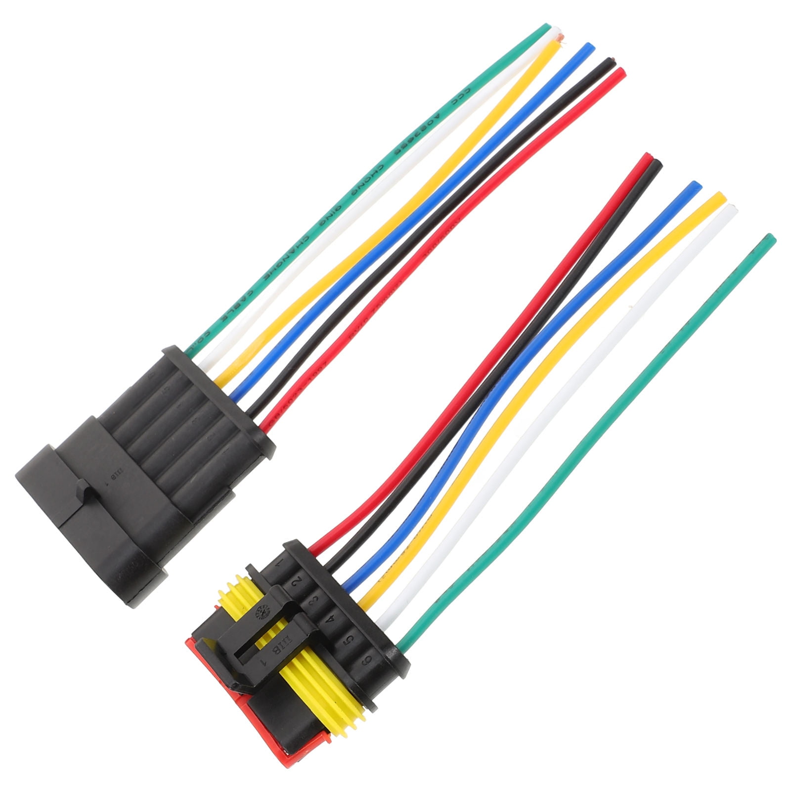 HOMEMAXS 1 Set Car Male And Female Plug Connectors 6 Pin Holes ...