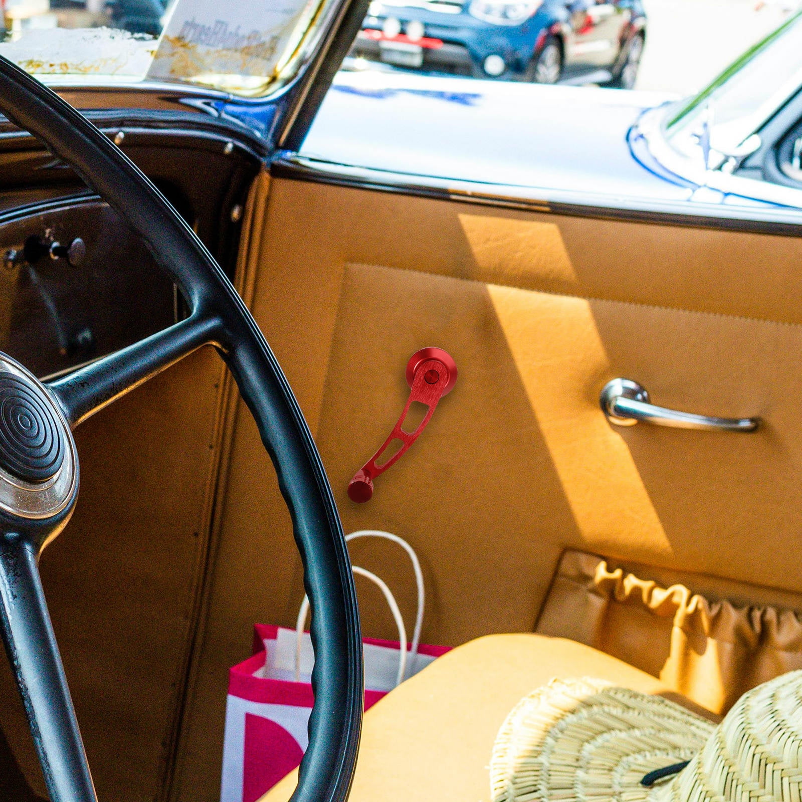 HOMEMAXS 1 Set Car Window Handle Aluminum Alloy Crank Handle Car Window ...