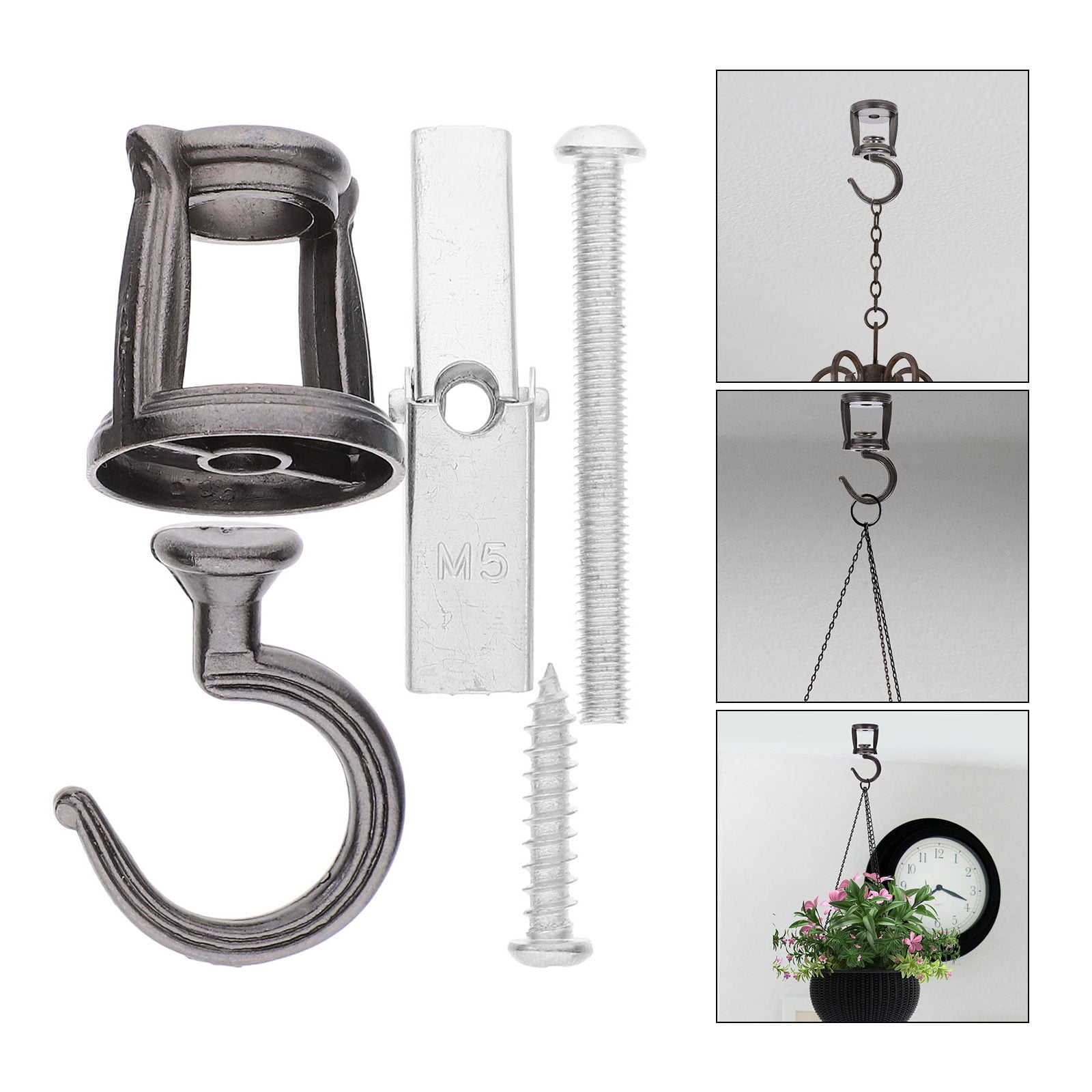 HOMEMAXS 1 Set Ceiling Hooks Metal Flower Pot Hooks Hanging Plant Hooks ...