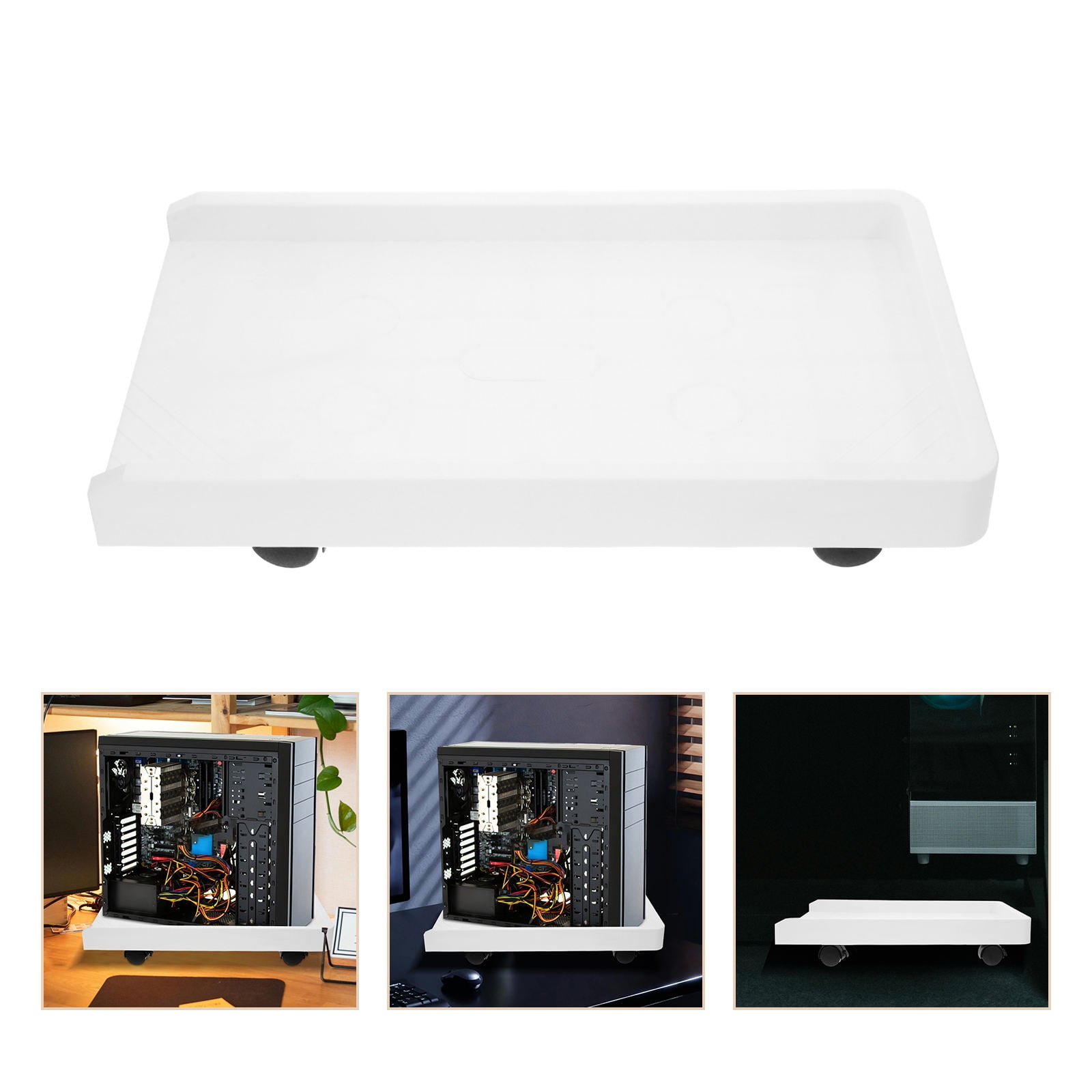 HOMEMAXS 1 Set Computer Tower Holder CPU Holder Movable PC Base with ...