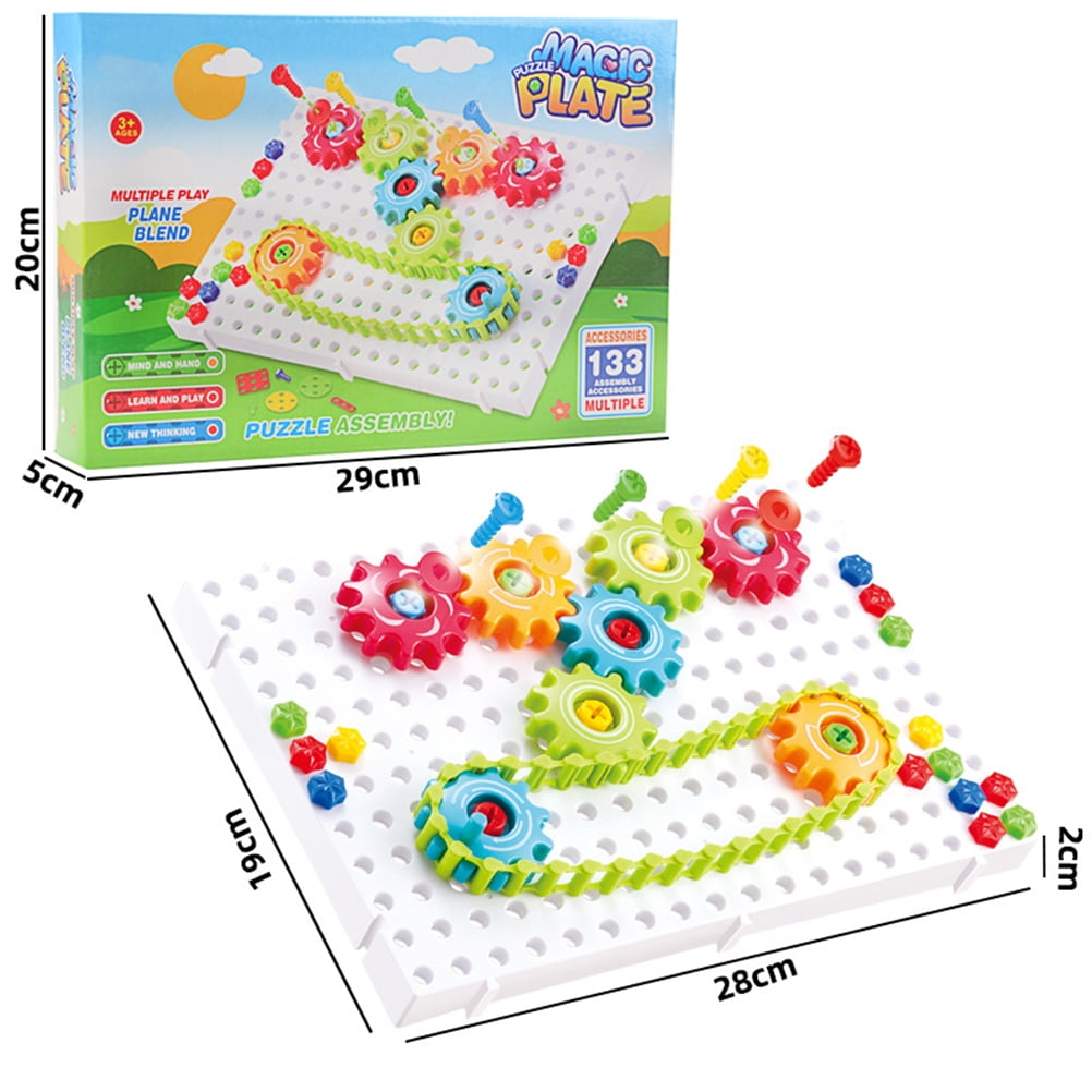 HOMEMAXS 1 Set DIY Chain Gear Wheel Toy Creative 3D Gear Chain Plate ...