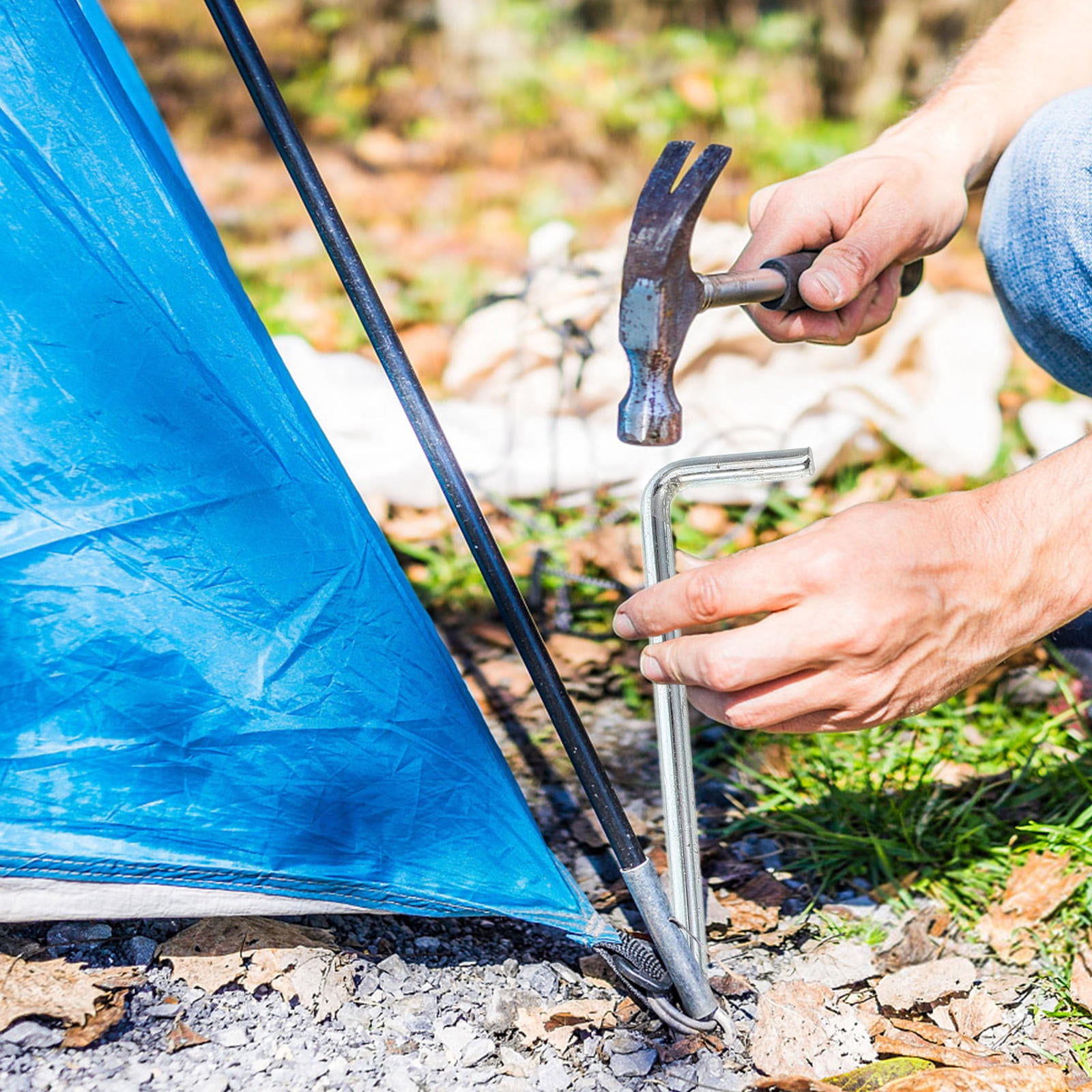 HOMEMAXS 1 Set Extra Long And Thick Tent Stakes For Camping Heavy Duty ...