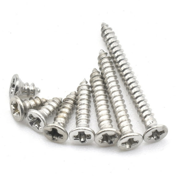 1 Set Flat Head Self Tapping Screws Assortment Kit Carbon Steel Screws ...