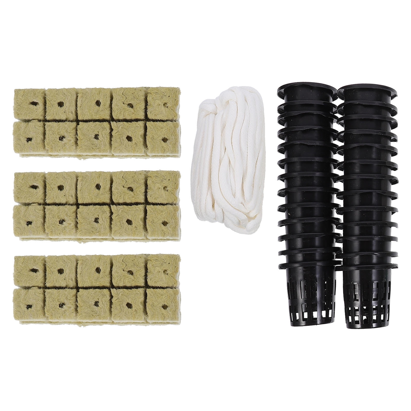HOMEMAXS 1 Set Hydroponics Wool Cubes and Net Cups Garden Soilless ...