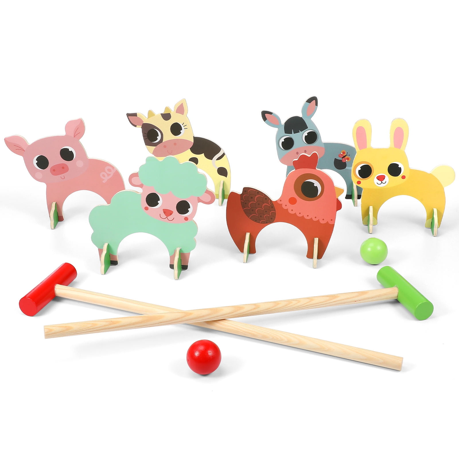 HOMEMAXS 1 Set Kids Croquet Kit Animal Themed Croquet Kit Cute Animal ...