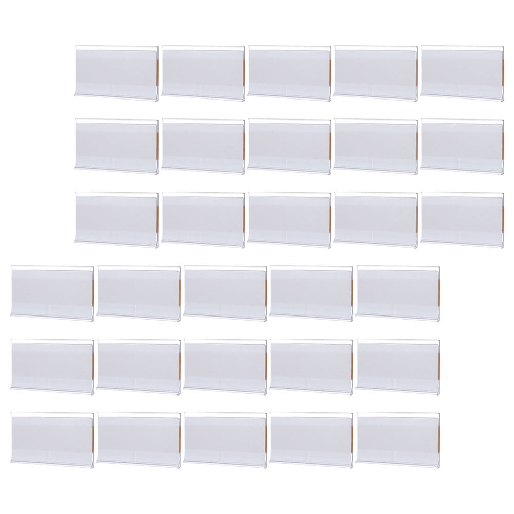 HOMEMAXS 1 Set of Label Holders for Storage Bins Plastic Cabinet Labels ...