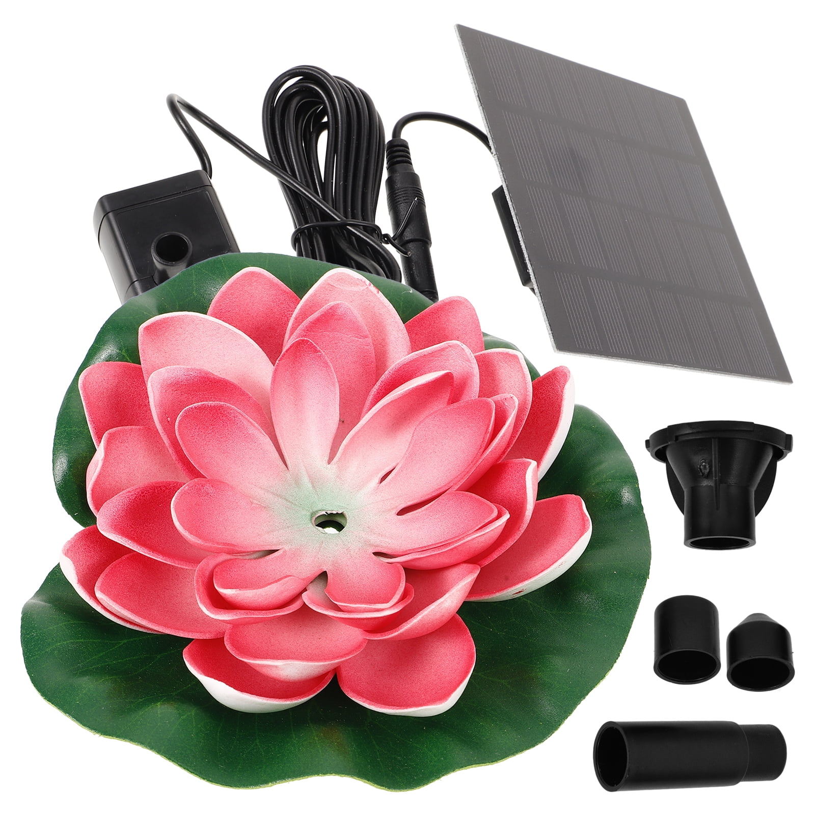 HOMEMAXS 1 Set Landscaping Lotus-shape Solar Fountain Floating Water ...
