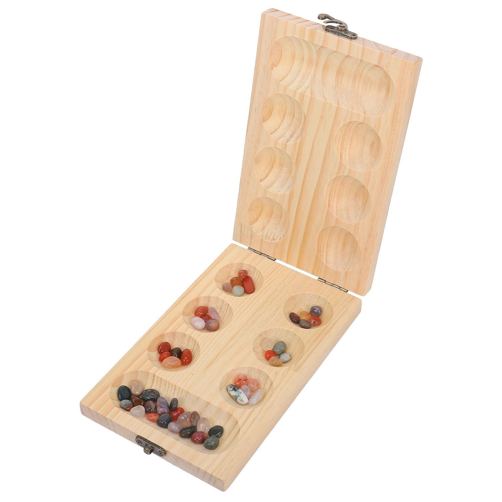 HOMEMAXS 1 Set Mancala Board Game Mancala Stones and Folding Board ...