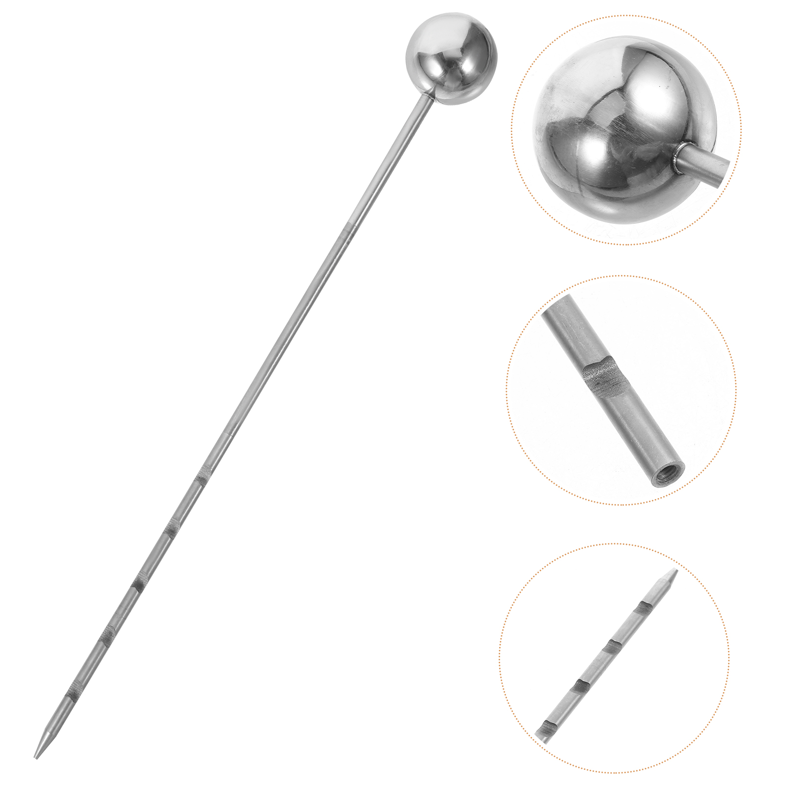 HOMEMAXS 1 Set Metal Soil Sampler Soil Probe Stainless Steel Tubular ...