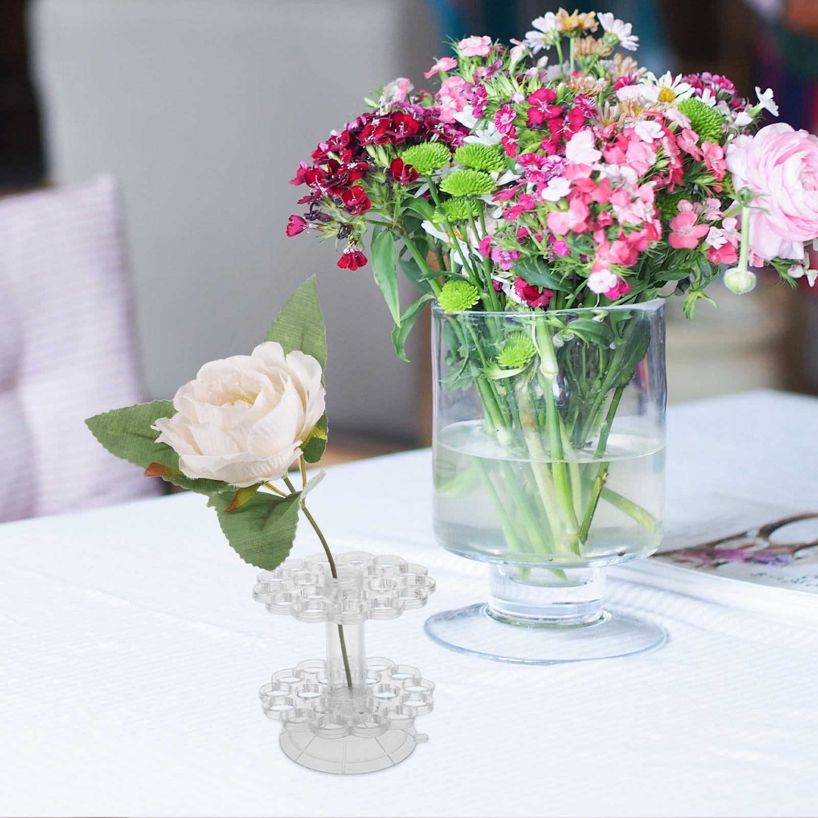 HOMEMAXS 1 Set Multi-Functional Transparent Flower Arrangement Insert ...