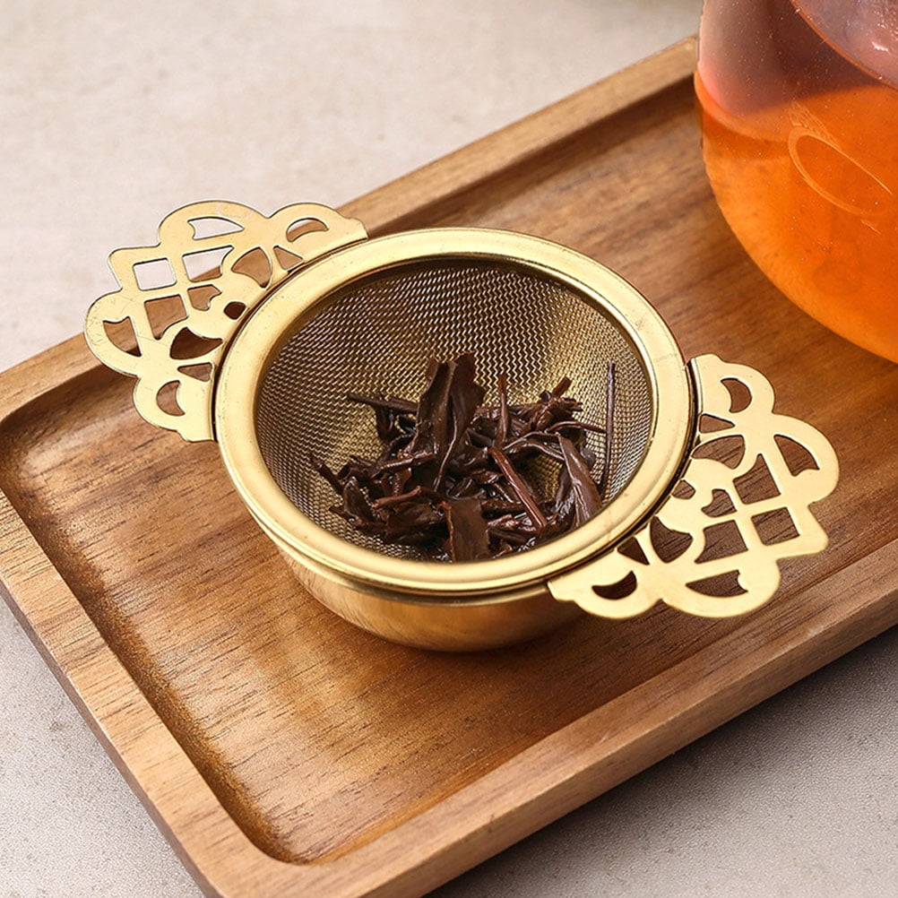 1 Set Of Metal Loose Tea Filter Reusable Tea Leaf Steeper Petal Handle ...