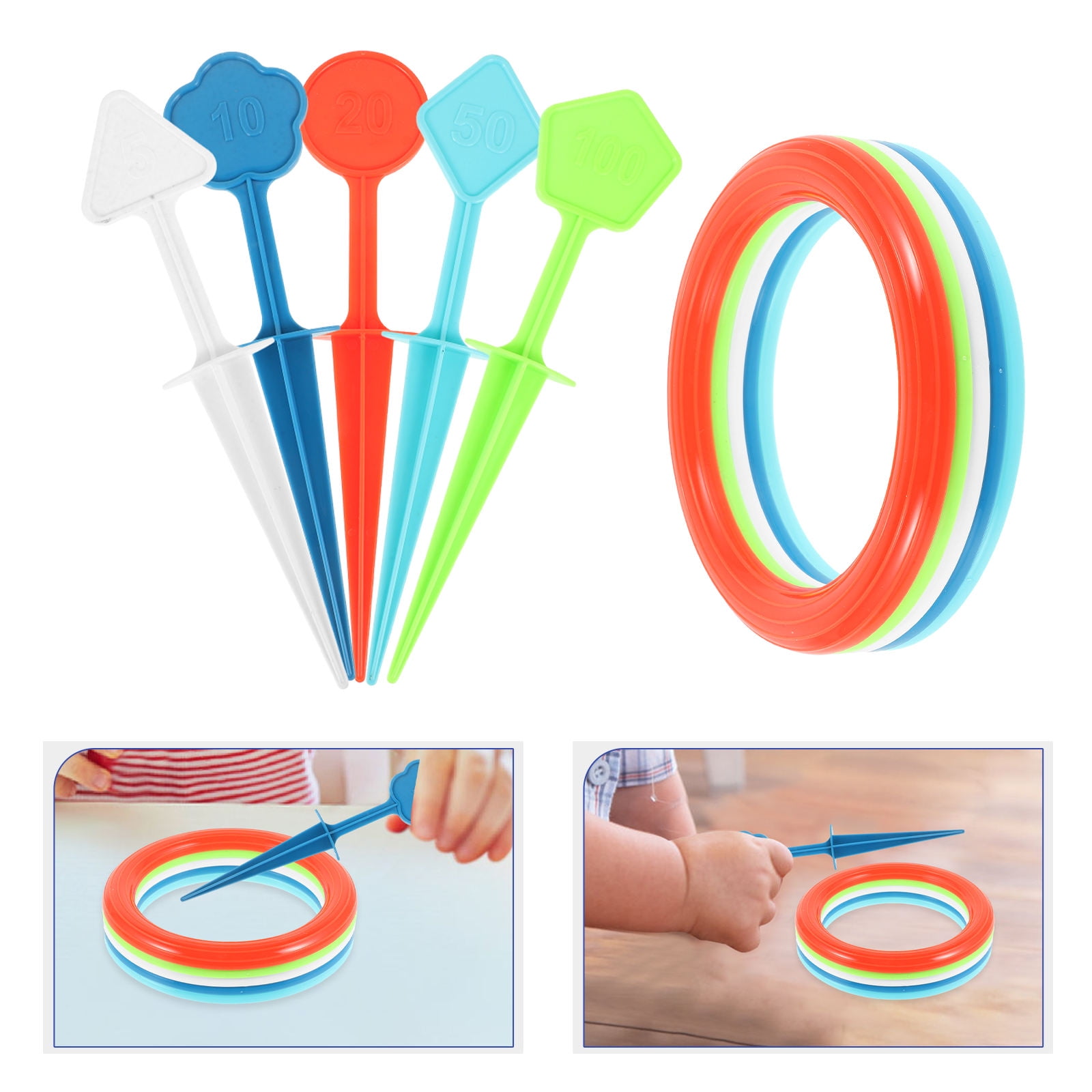 HOMEMAXS 1 Set Outdoor Ring Toss Game For Garden Outdoor Activities Backyard Parties Kids Fine ...