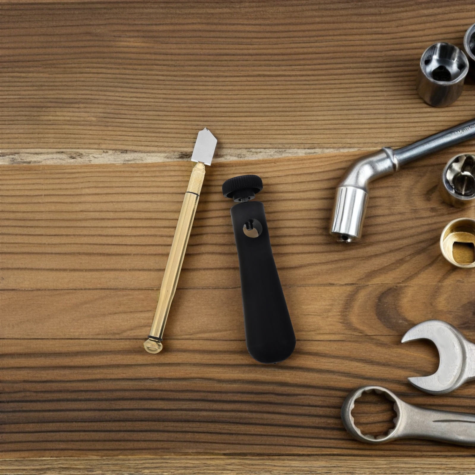 HOMEMAXS 1 Set Professional Glass Cutter Oil Feed Glass Cutter with ...