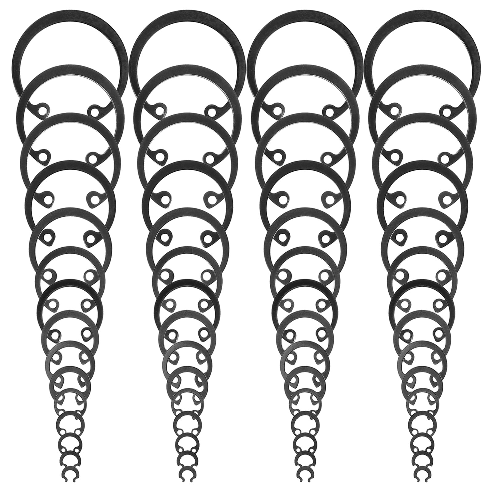 HOMEMAXS Black Metal Ring Clip Assortment for Bearing 1 Set Excellent ...