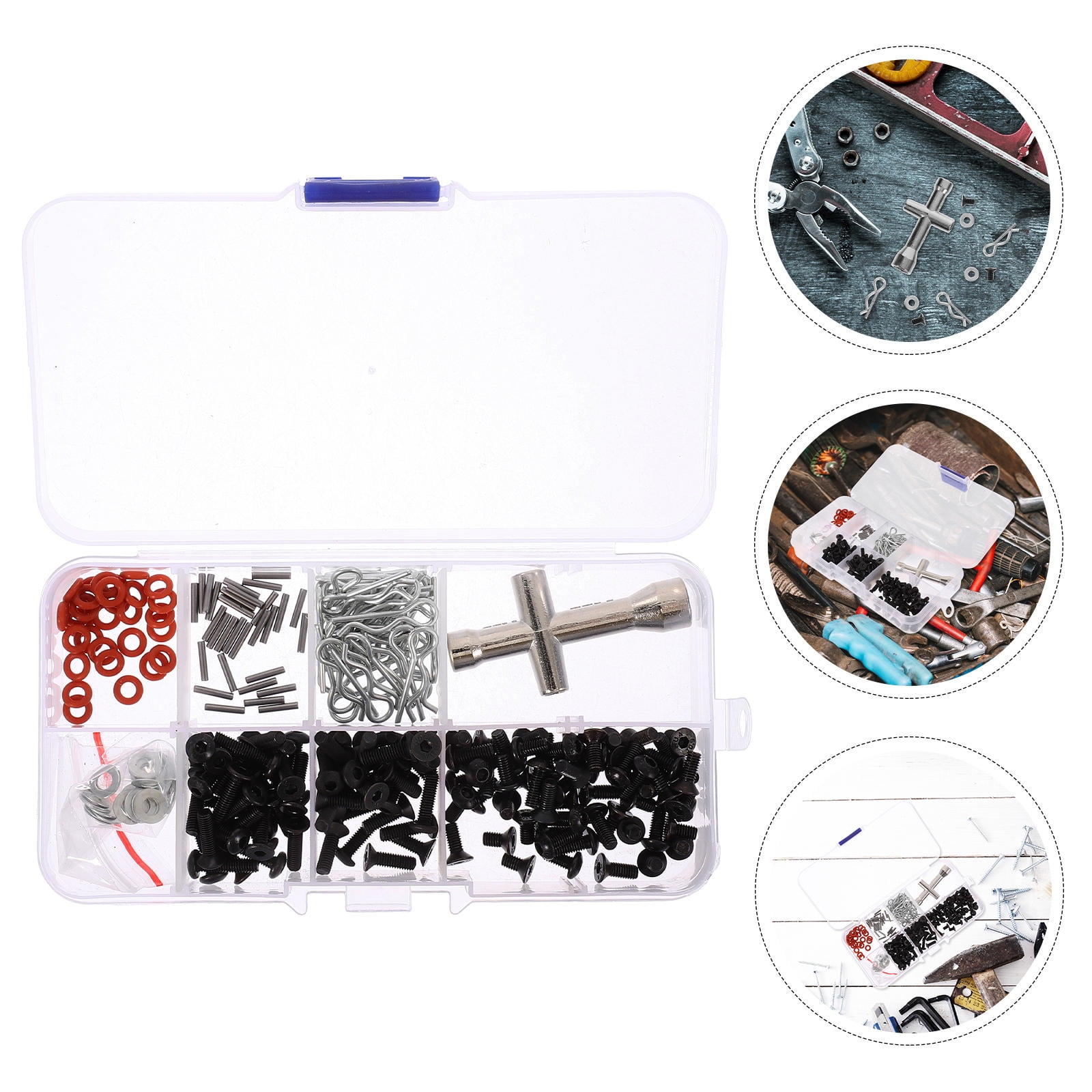 HOMEMAXS 1 Set Screw Assortment RC Car Tool Kit Car Body Clip Fastener ...
