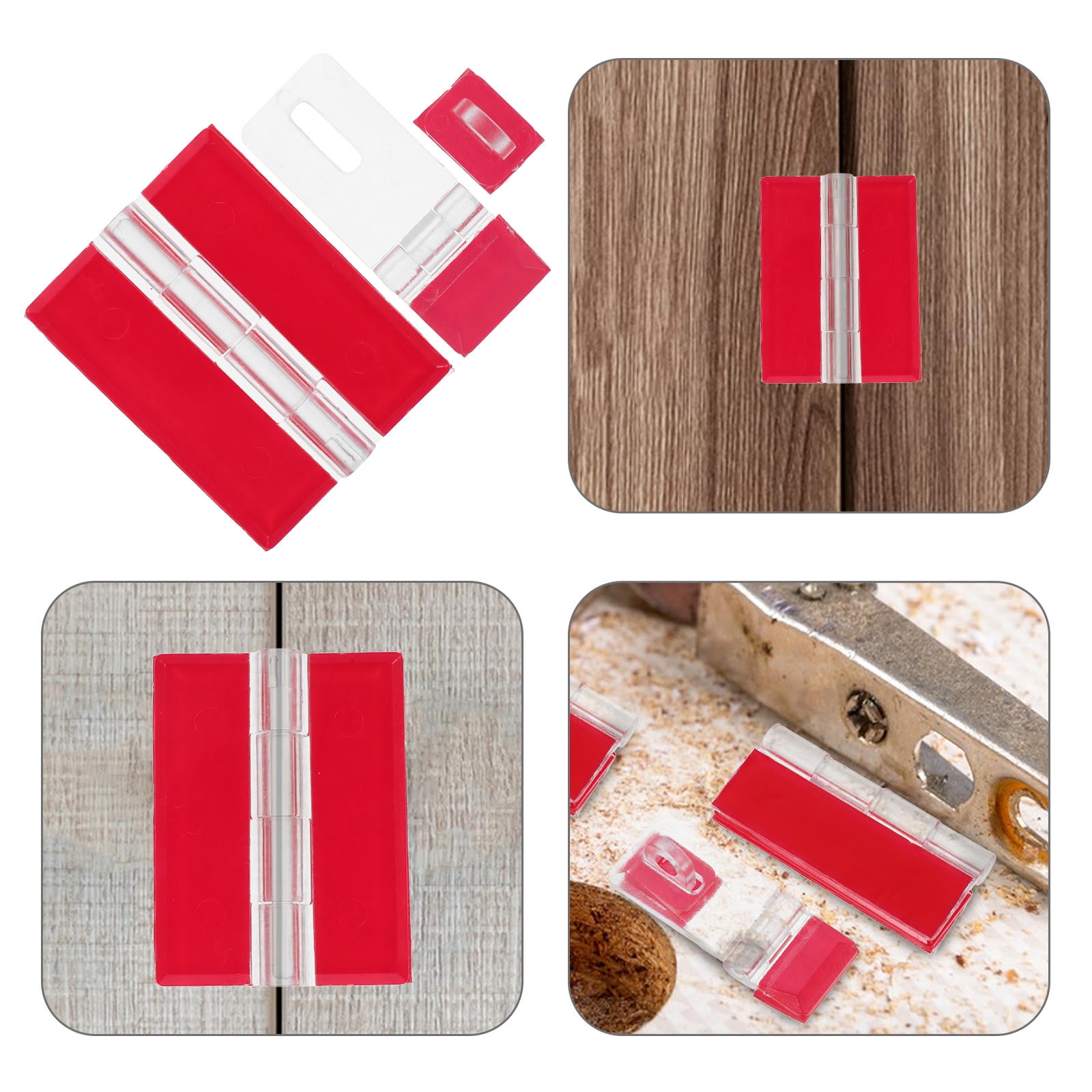 HOMEMAXS 1 Set Self-Adhesive Acrylic Hinge Latch Buckles Transparent ...