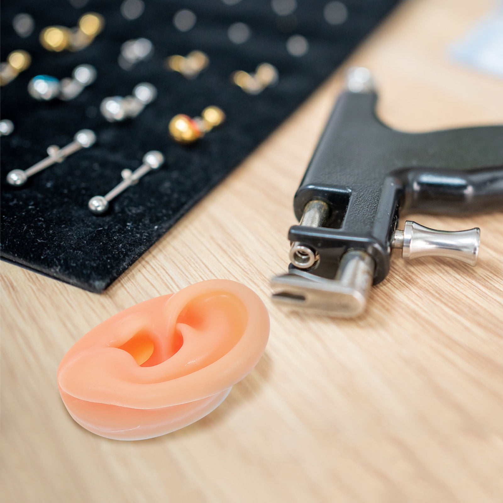 HOMEMAXS 1 Set Silicone Body Parts Piercing Ear Models Nose Model Artificial Ear Models Piercing ...