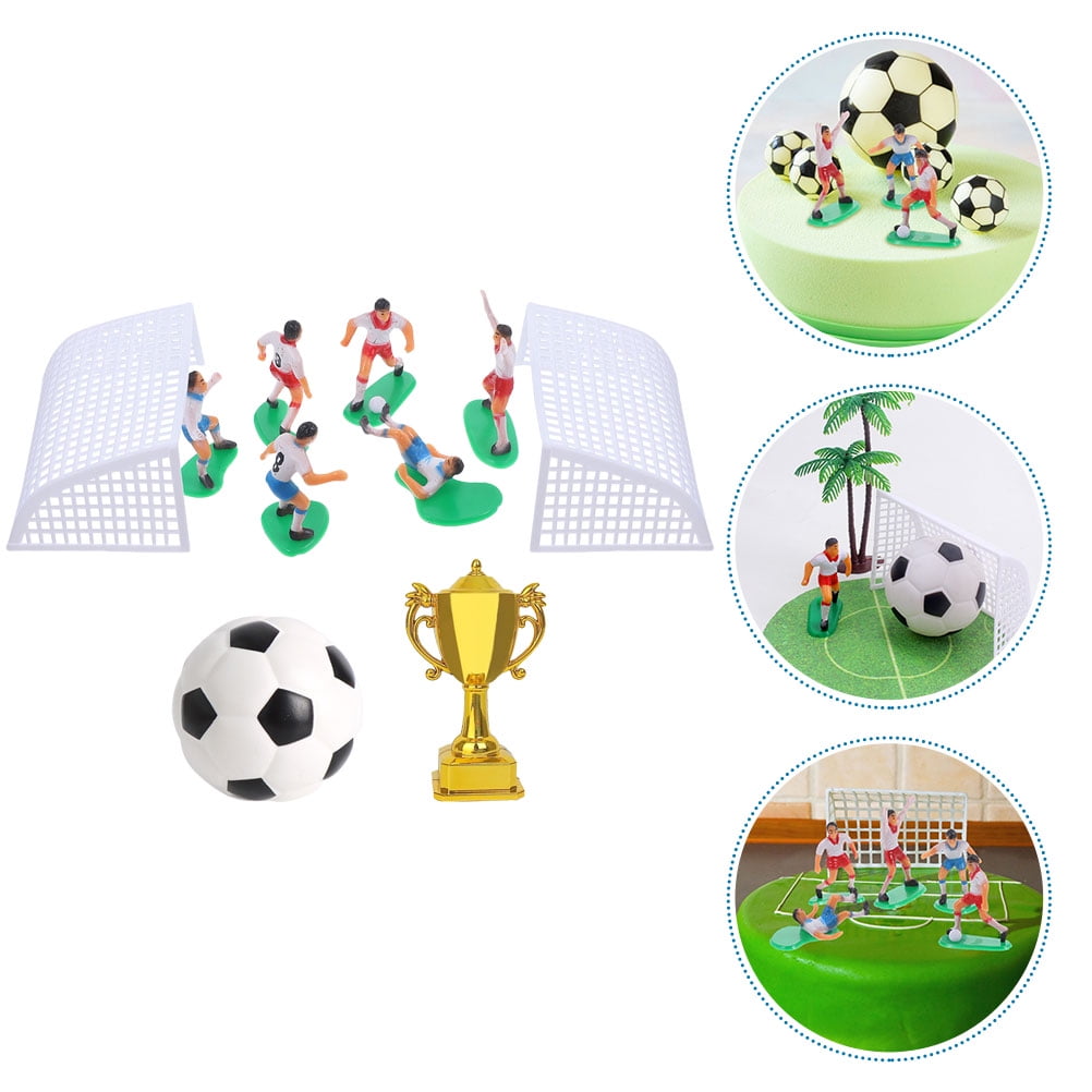 HOMEMAXS 1 Set Soccer Cake Decorations Miniature Soccer Figure Themed ...