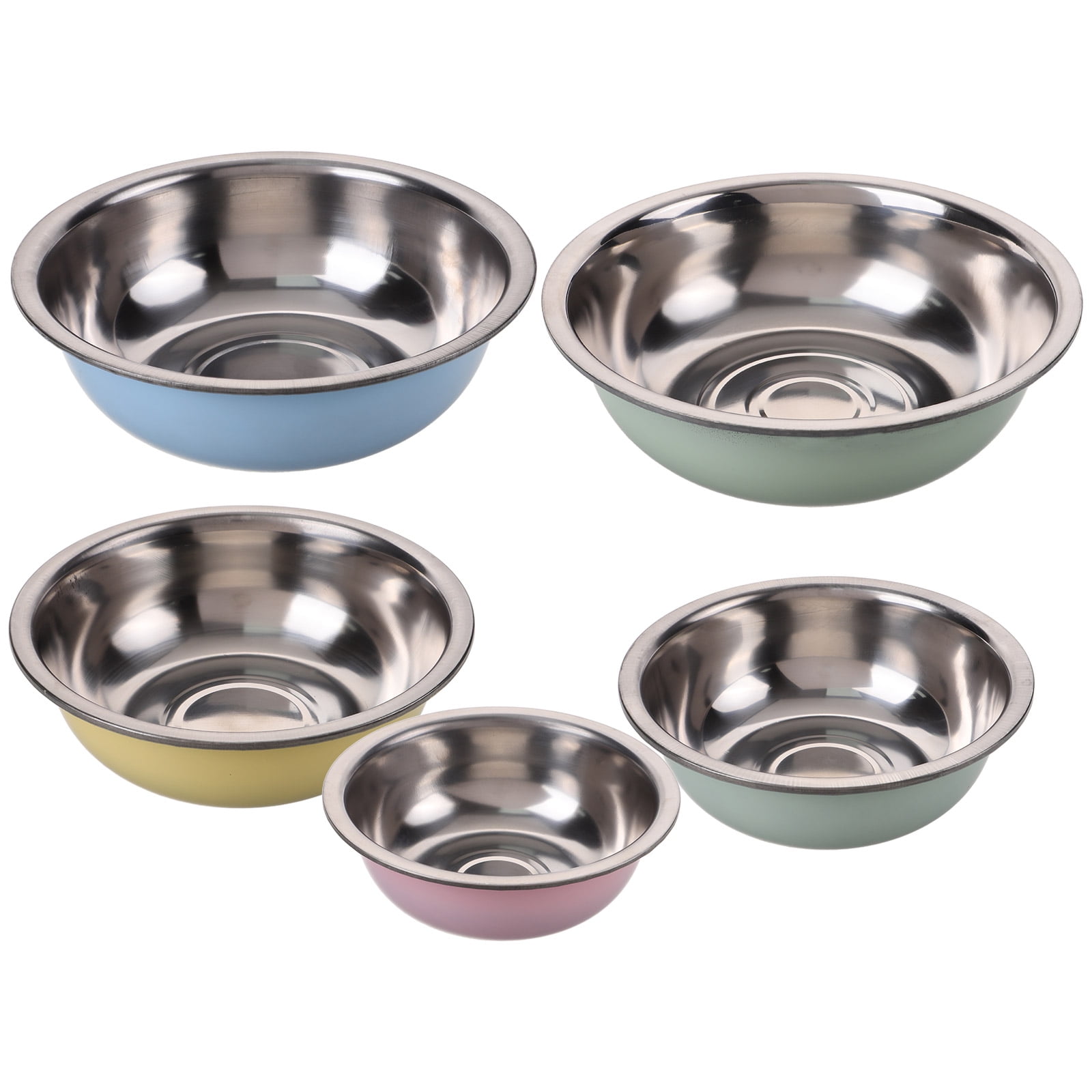 1 Set Soup Dough Basin Metal Mixing Bowl Kitchen Washing Basin Mixing ...