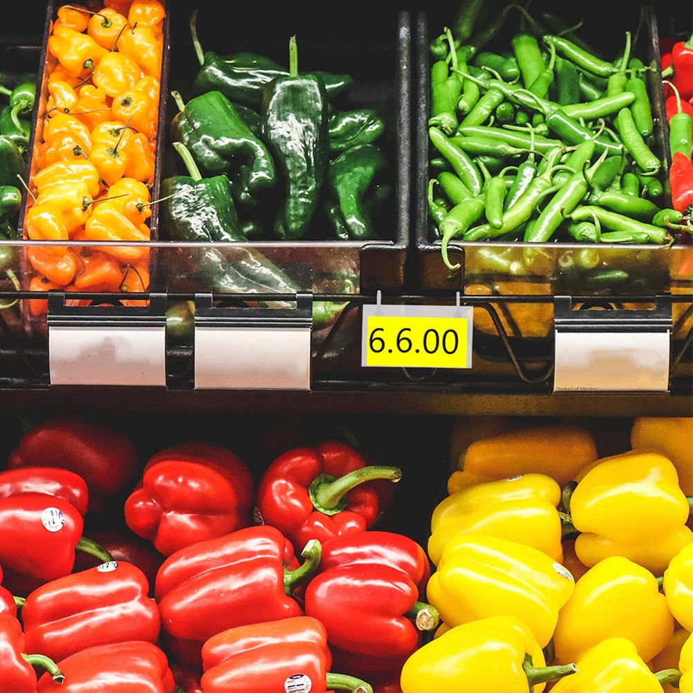 HOMEMAXS 1 Set Supermarket Price Tag Holder Transparent Plastic Label ...