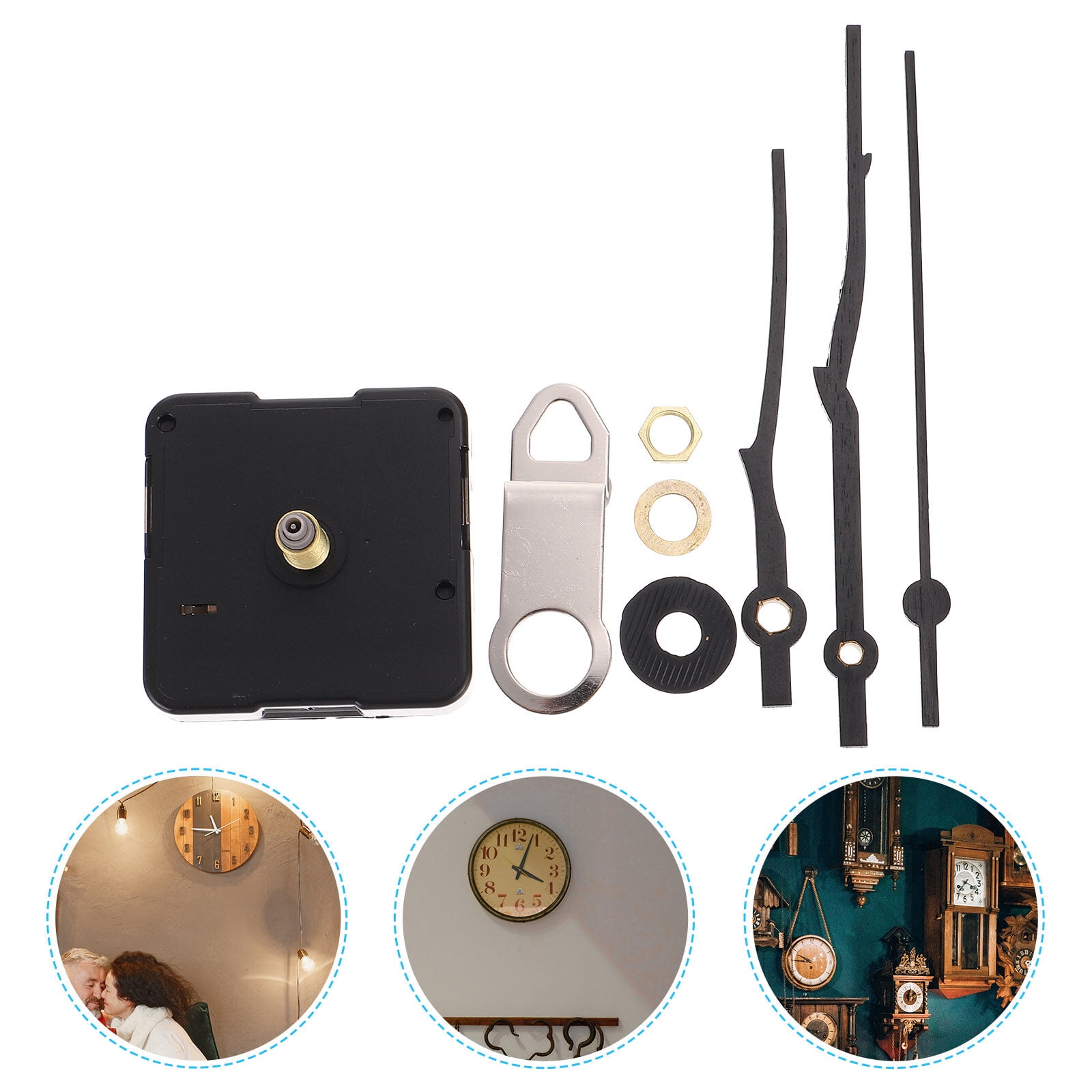 HOMEMAXS 1 Set Wall Clock Movement Battery Powered Clock Hand And Motor ...