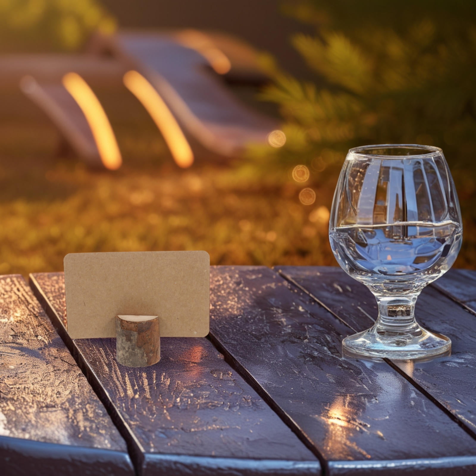 HOMEMAXS 1 Set Of Wood Stump Place Card Holders For Wedding Table ...