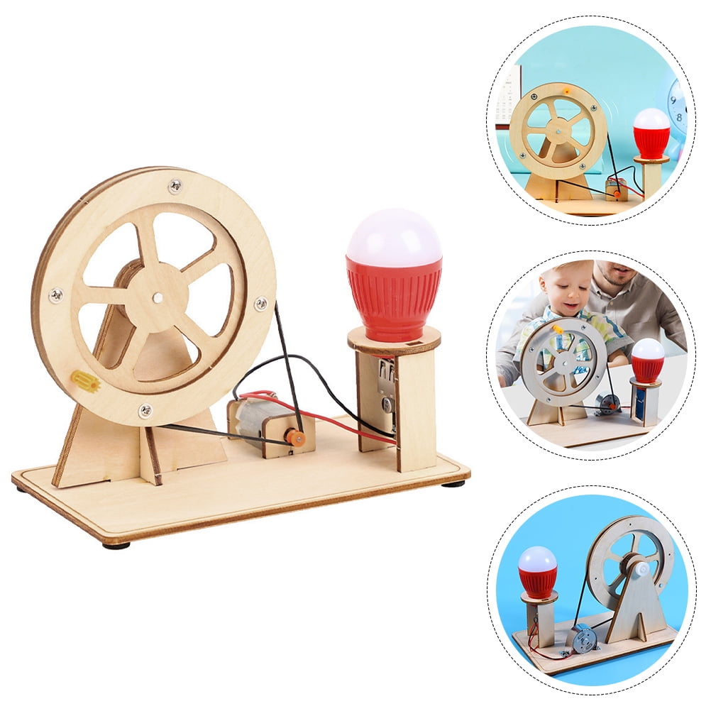 1 Set Wooden Hand Generator Easy Assembly Manual Generator Kids ...