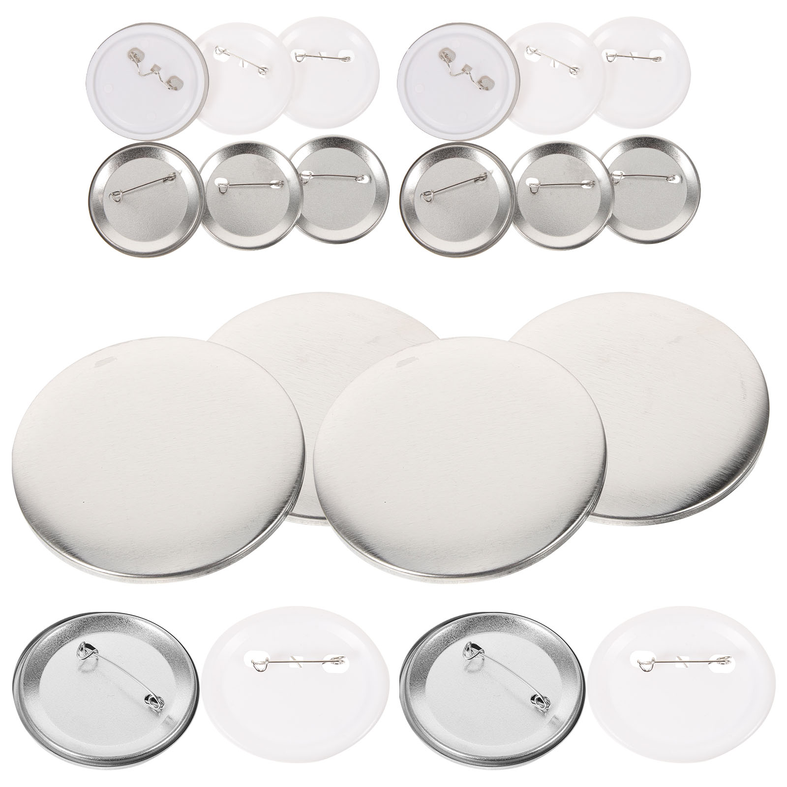 HOMEMAXS 1 Set of Blank Button Badge Parts Clothes DIY Badges Metal ...