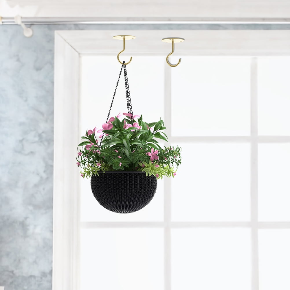 HOMEMAXS 1 Set of Ceiling Hooks Planter Hooks Wall Mount Hangers Plant ...