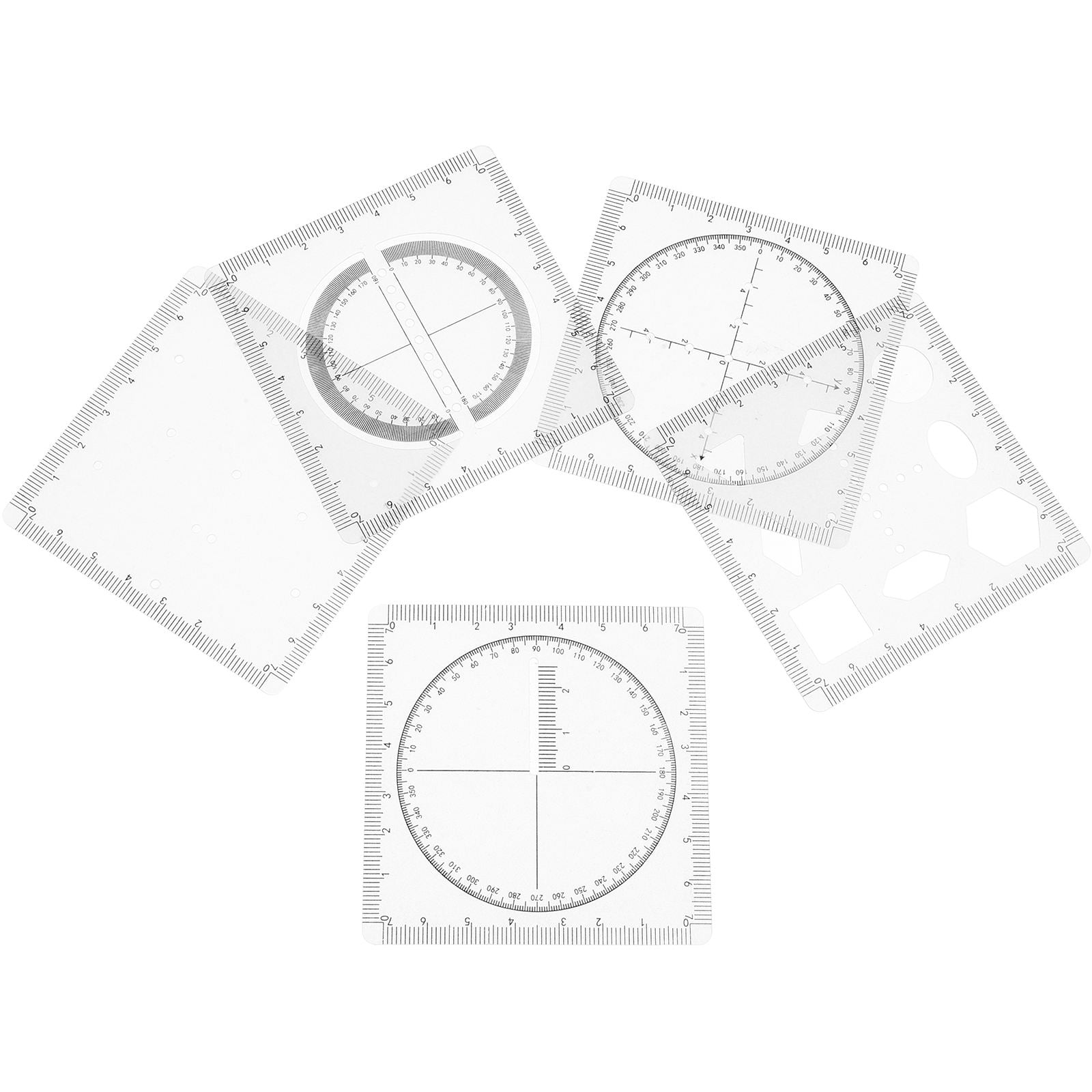 HOMEMAXS 1 Set of Math Functions Drawings Template Stencil Plastic ...